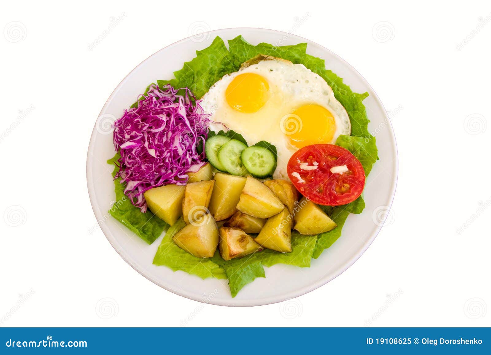 Breakfast in a plate stock image. Image of salad, nutrition - 19108625
