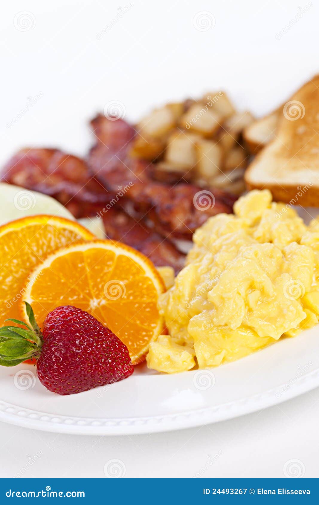 Breakfast plate stock image. Image of dish, healthy, breakfast - 24493267