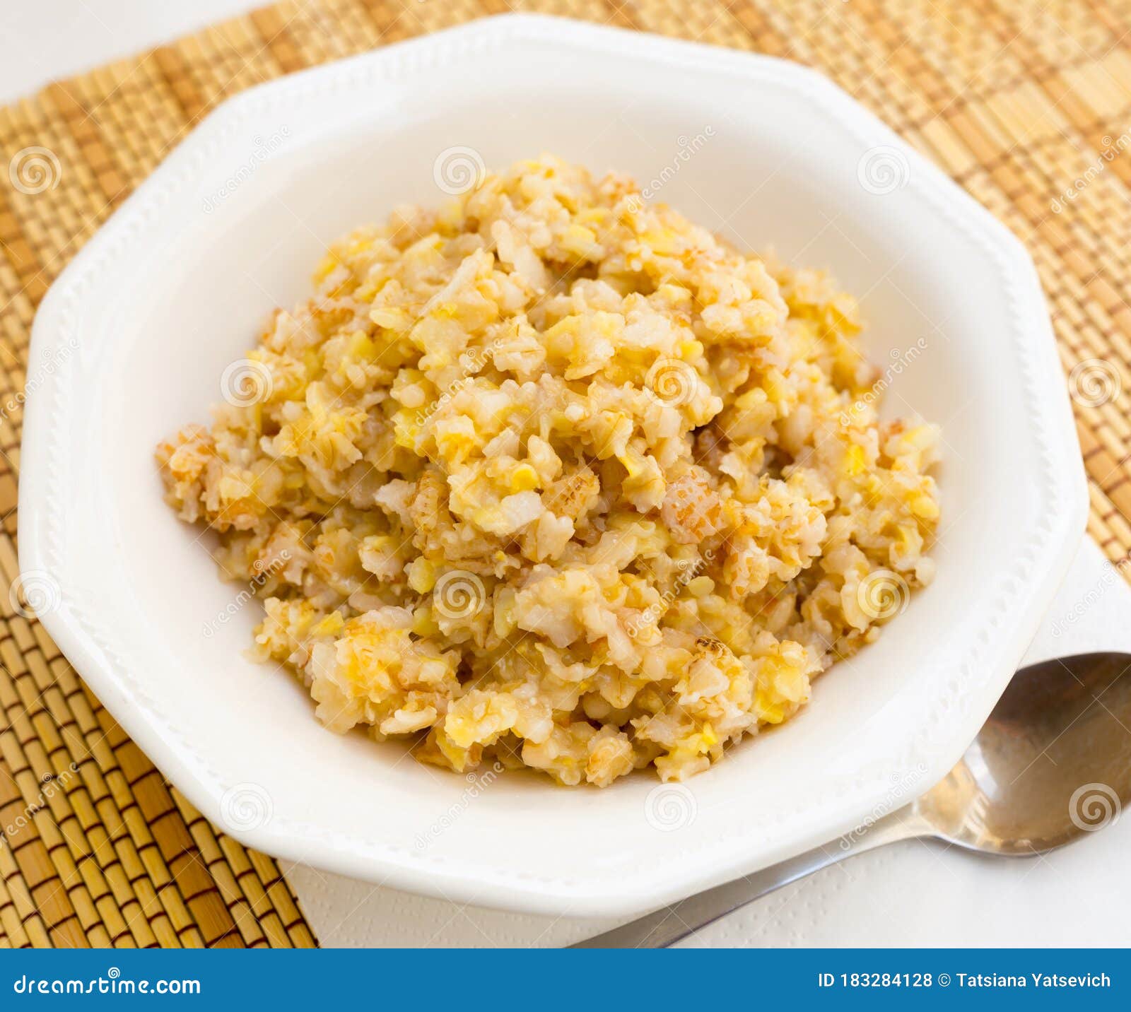 Breakfast from Plate with Various Cereal Porridge for Breakfast Stock ...