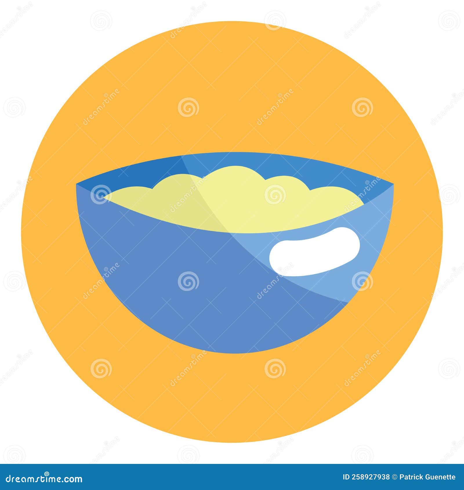 Breakfast porridge, icon stock vector. Illustration of graphic - 258927938