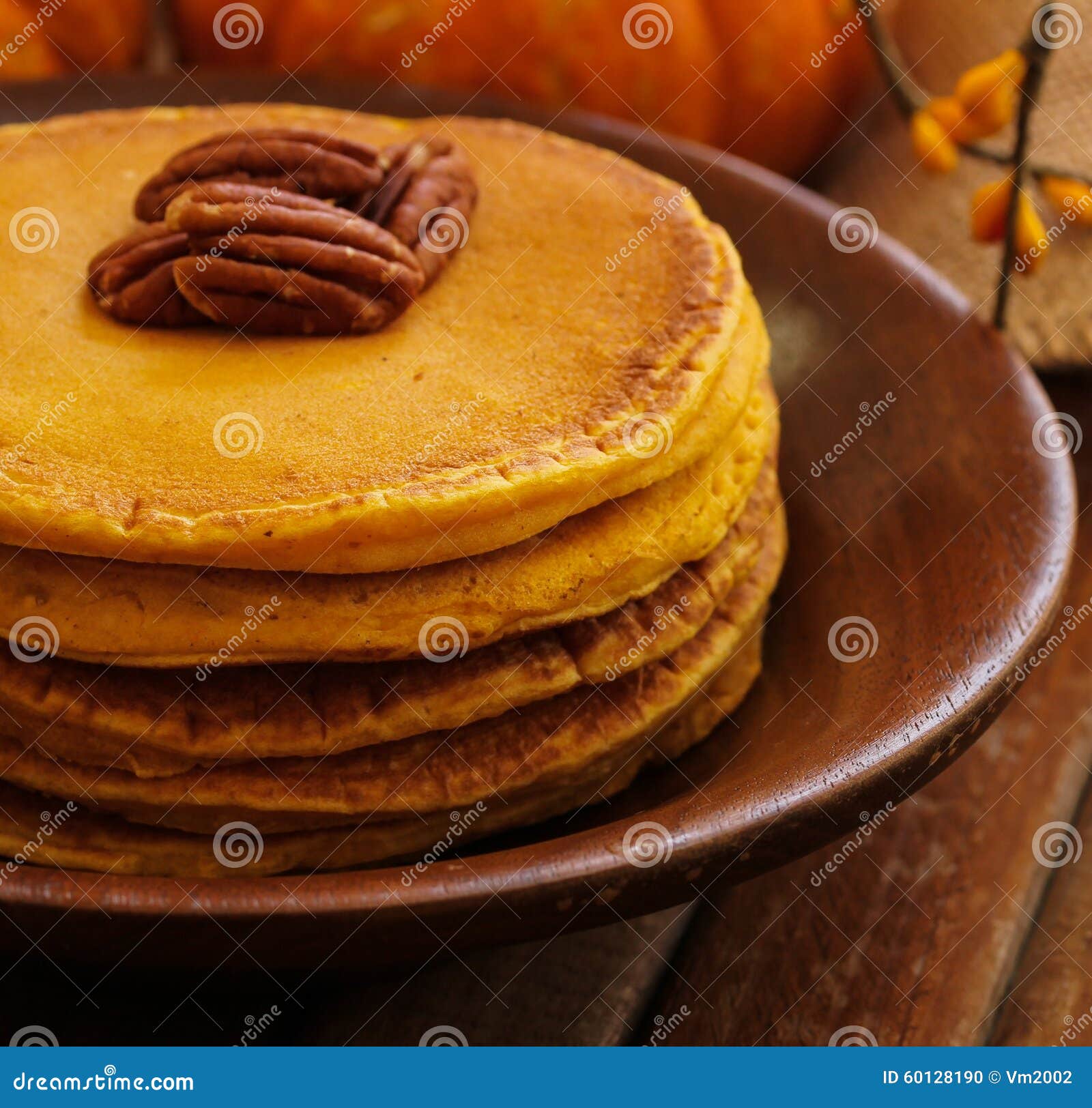 Breakfast - Pumpkin Pancake for Autumn,fall and Halloween Stock Photo ...