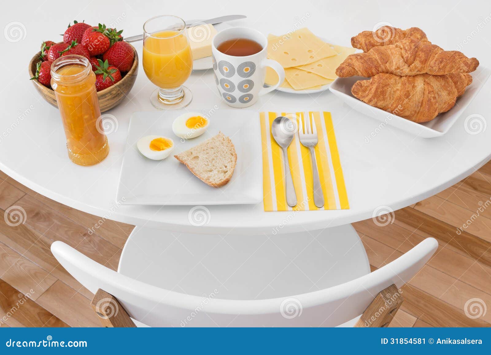 Breakfast is ready stock image. Image of fruits, fork - 31854581