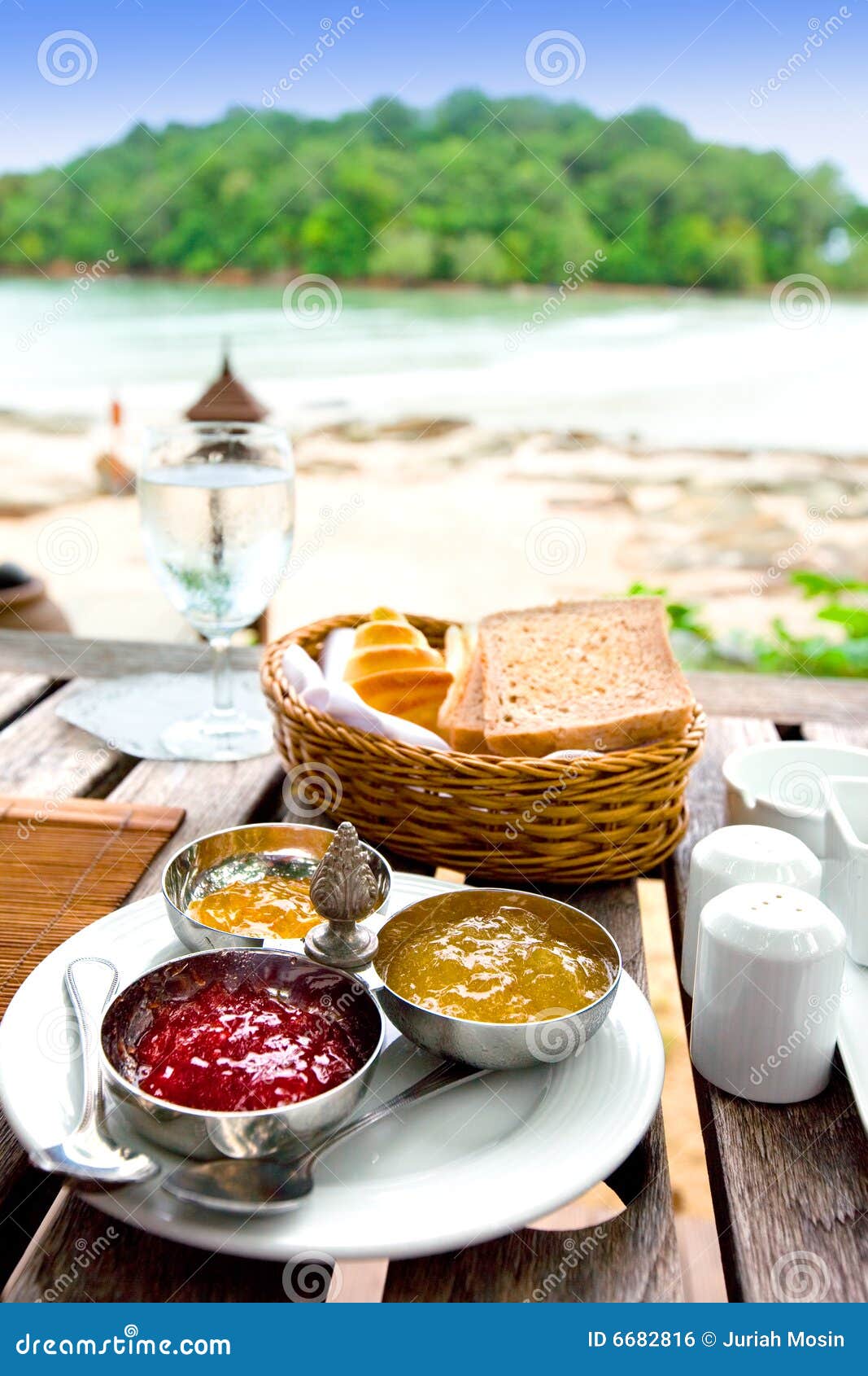 Breakfast at Restaurant with View Stock Photo - Image of lifestyle ...