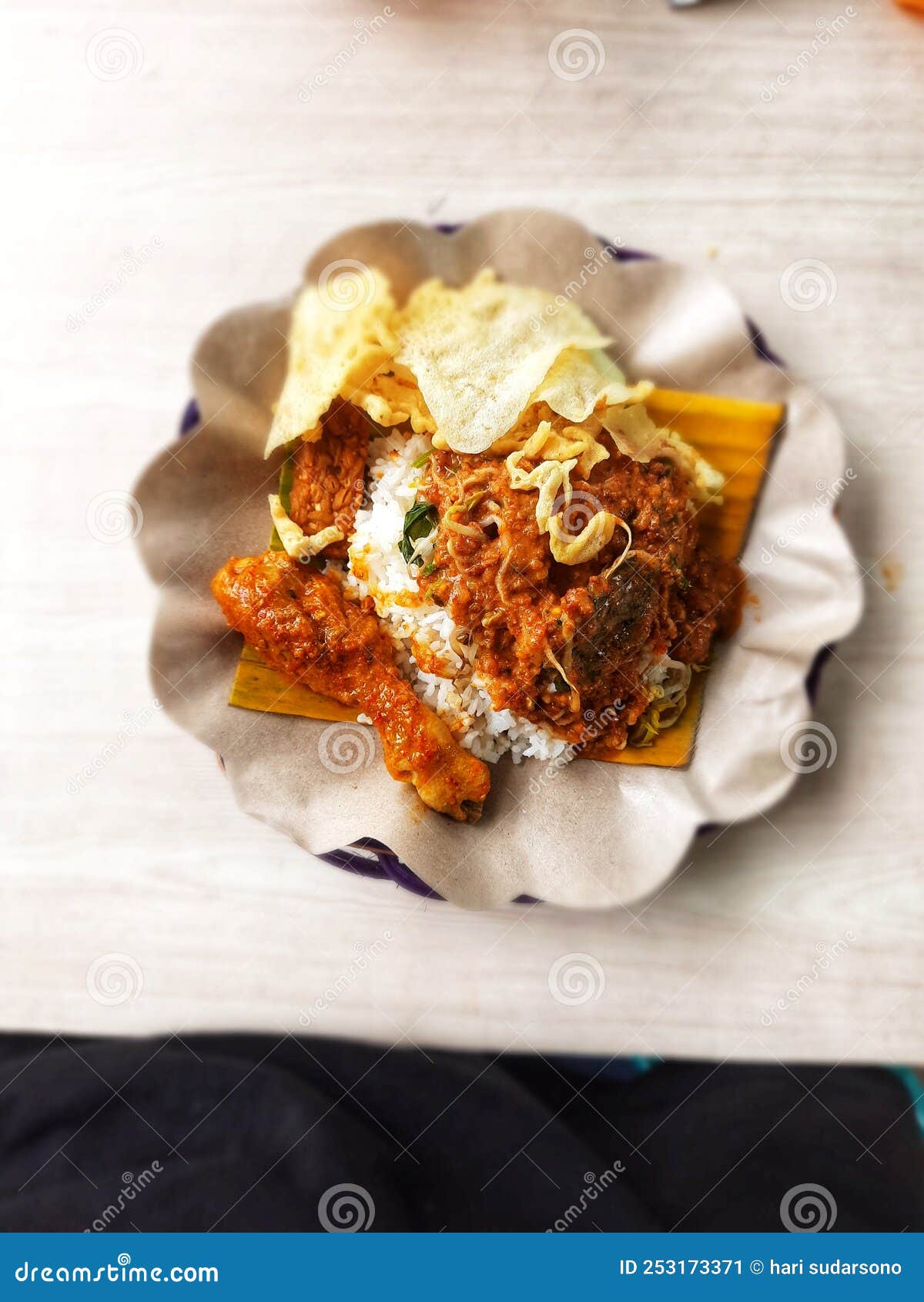 Breakfast, Rice Pecel, Traditional Javanese Indonesian Food Stock Image ...
