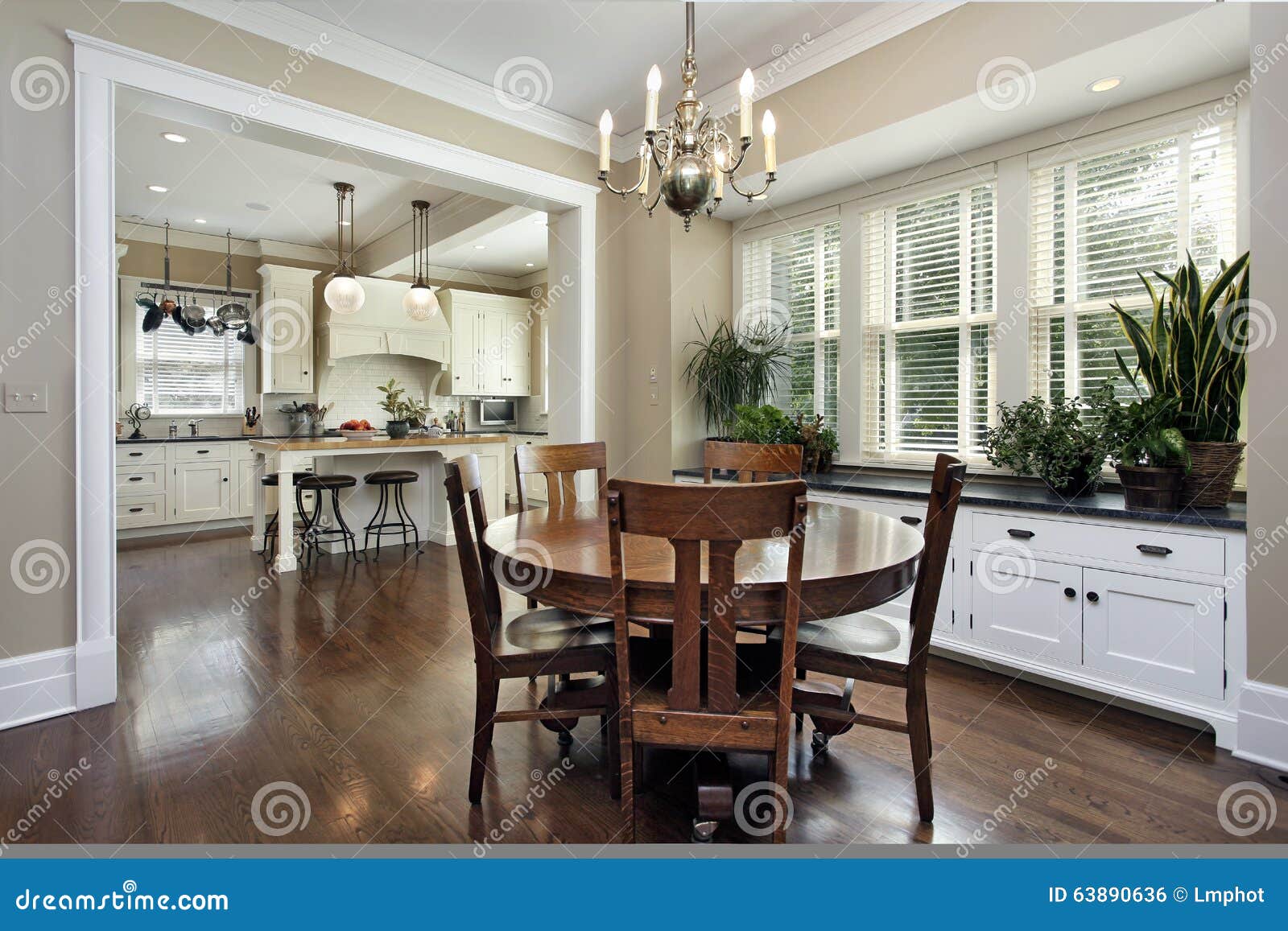 Breakfast Room in Luxury Home Stock Photo - Image of real, chair: 63890636