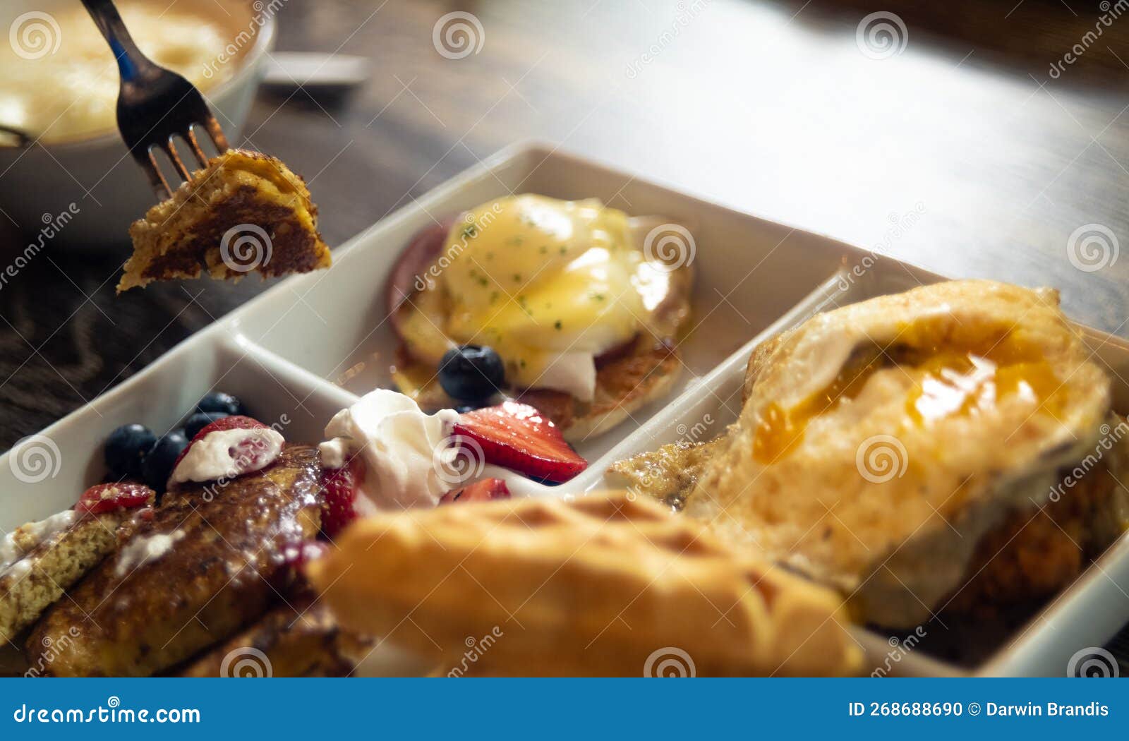 Breakfast Sampler Plate stock photo. Image of pancake - 268688690
