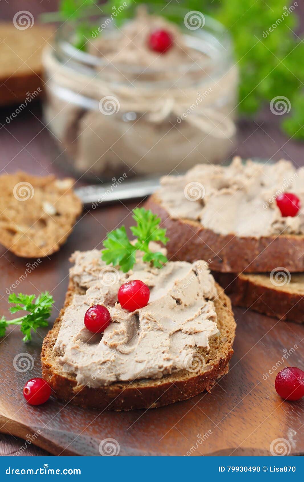 Breakfast Sandwich with Homemade Chicken Paste Stock Photo - Image of ...