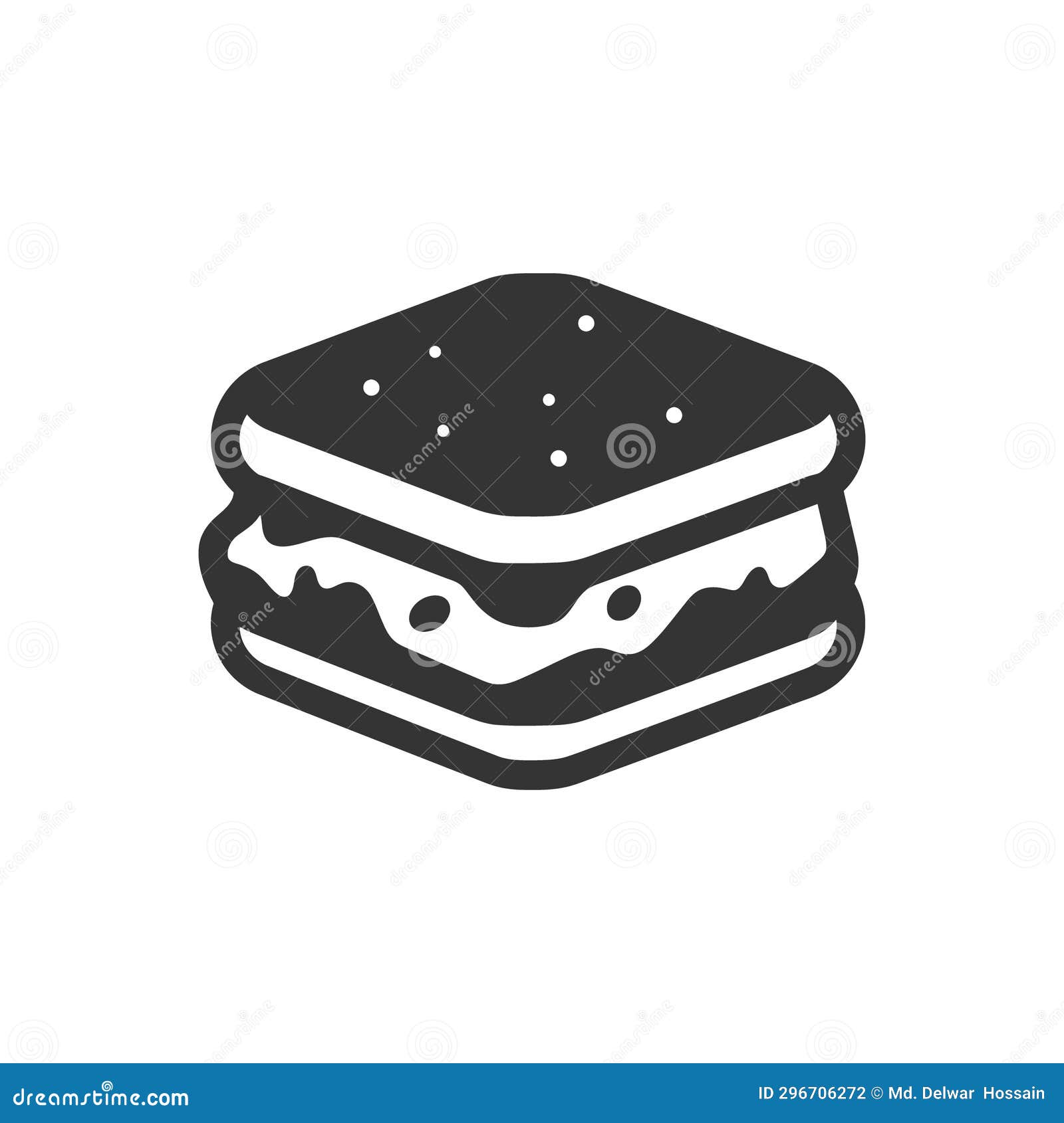 Breakfast Sandwich Icon stock vector. Illustration of eggs - 296706272