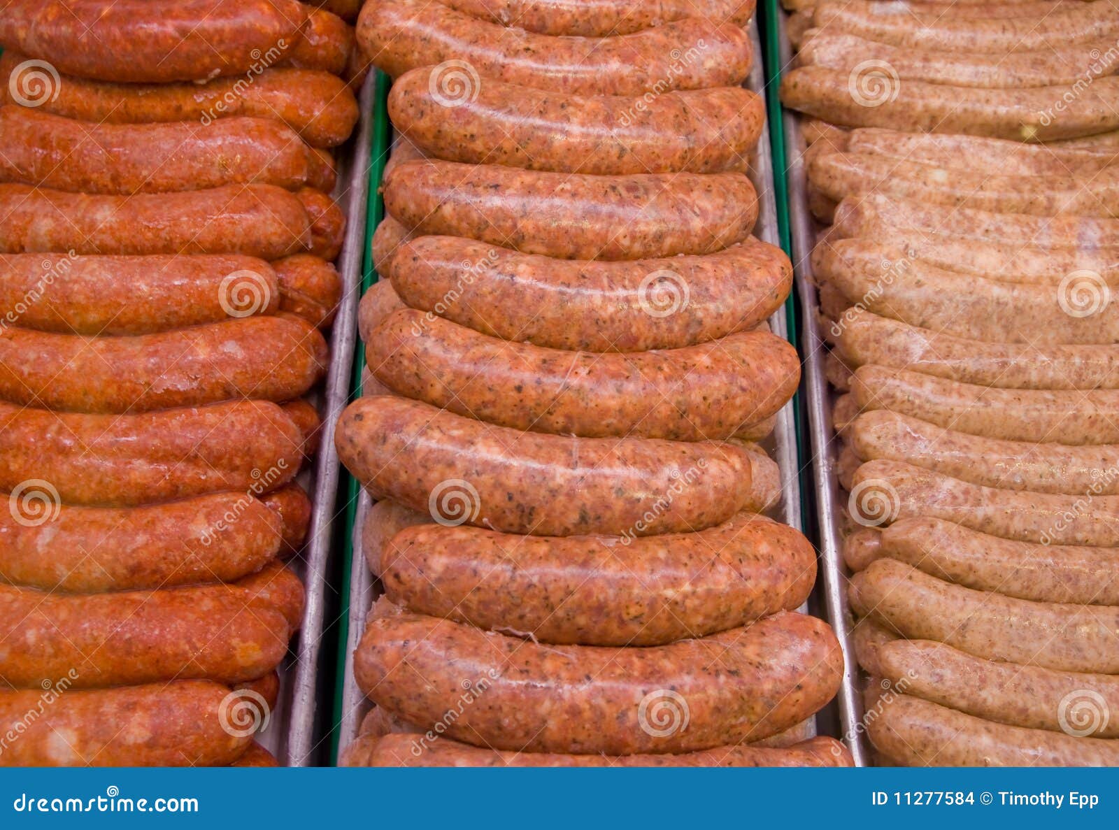 Breakfast sausages stock photo. Image of bangers, rows - 11277584
