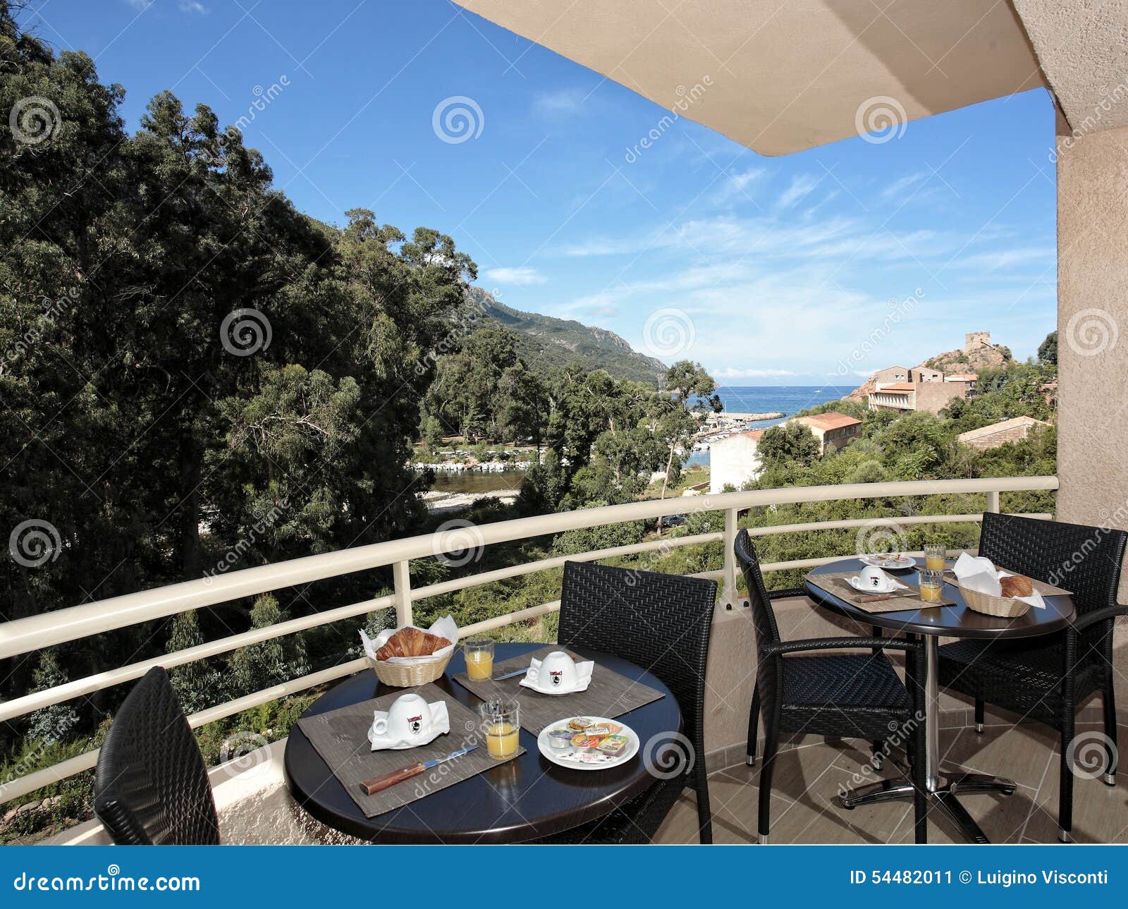 Breakfast on the sea stock image. Image of nature, view - 54482011