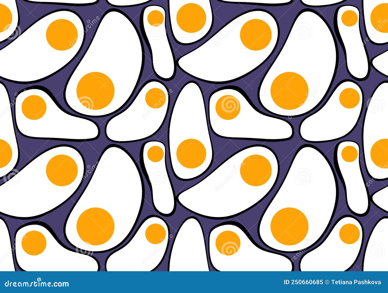 Breakfast Seamless Scrambled Egg Pattern for Fabrics and Kids and ...