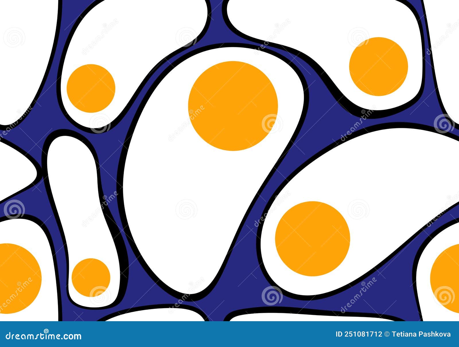 Breakfast Seamless Scrambled Egg Pattern for Fabrics and Kids and ...