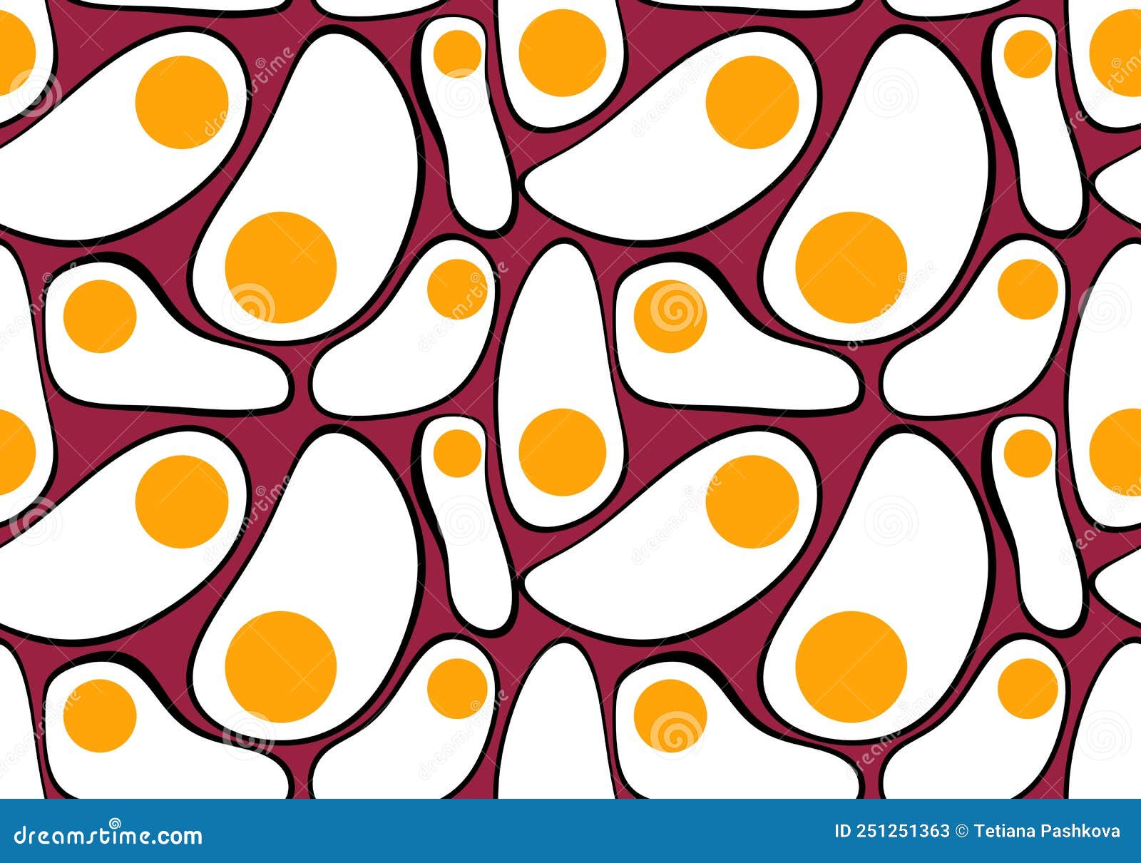 Breakfast Seamless Scrambled Egg Pattern for Fabrics and Kids and ...