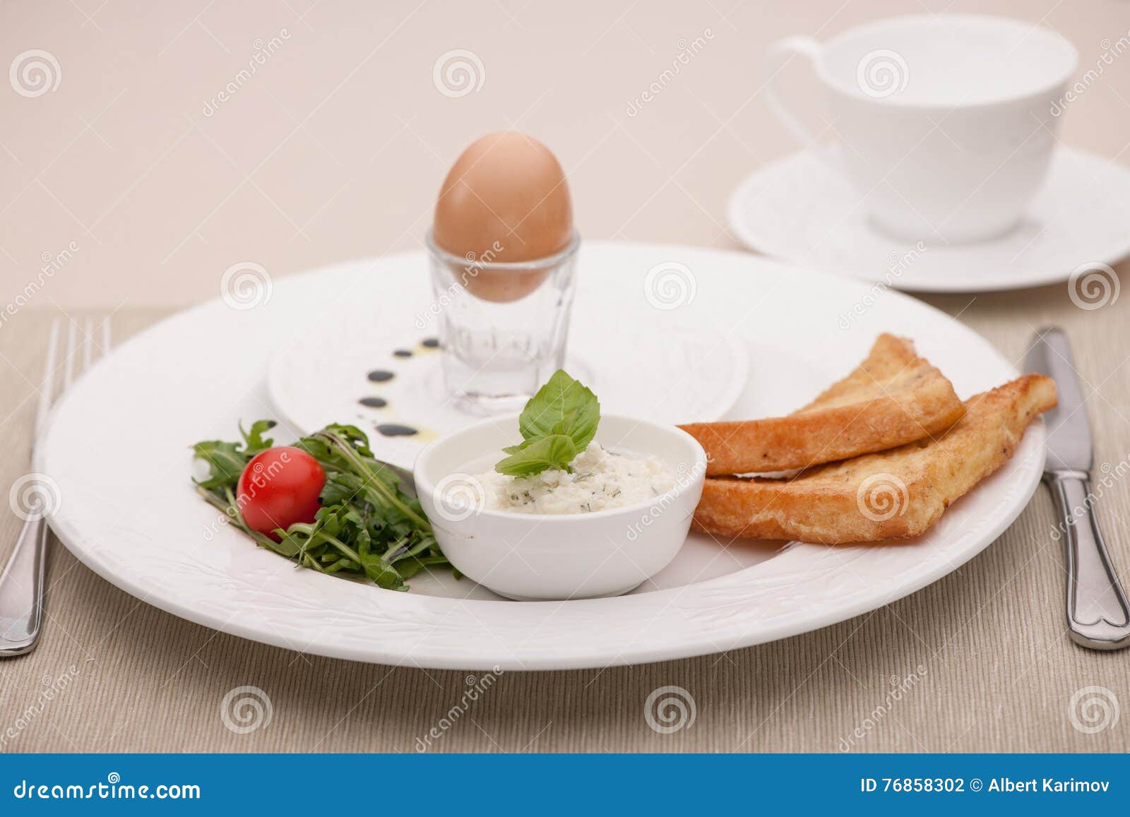 Breakfast Served with Toast and Fried Bread Stock Photo - Image of eggs ...