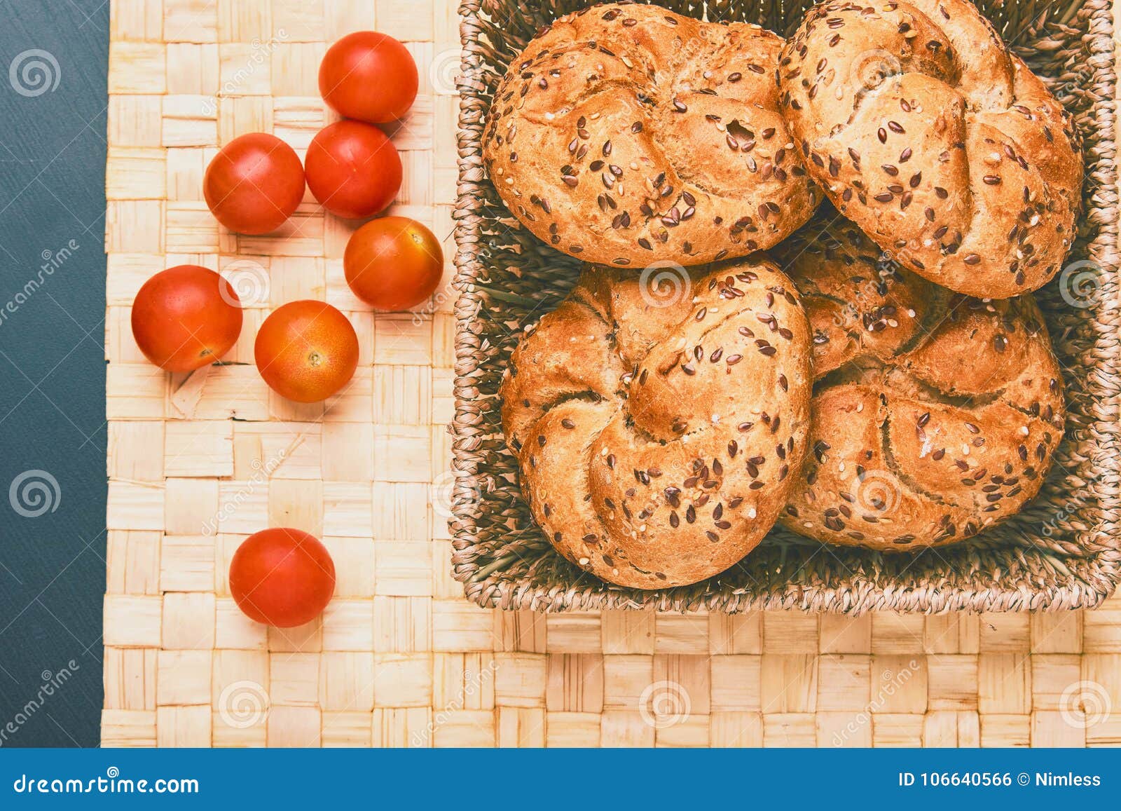 Breakfast Server. Cooked Buns on the Table. Stock Photo - Image of ...
