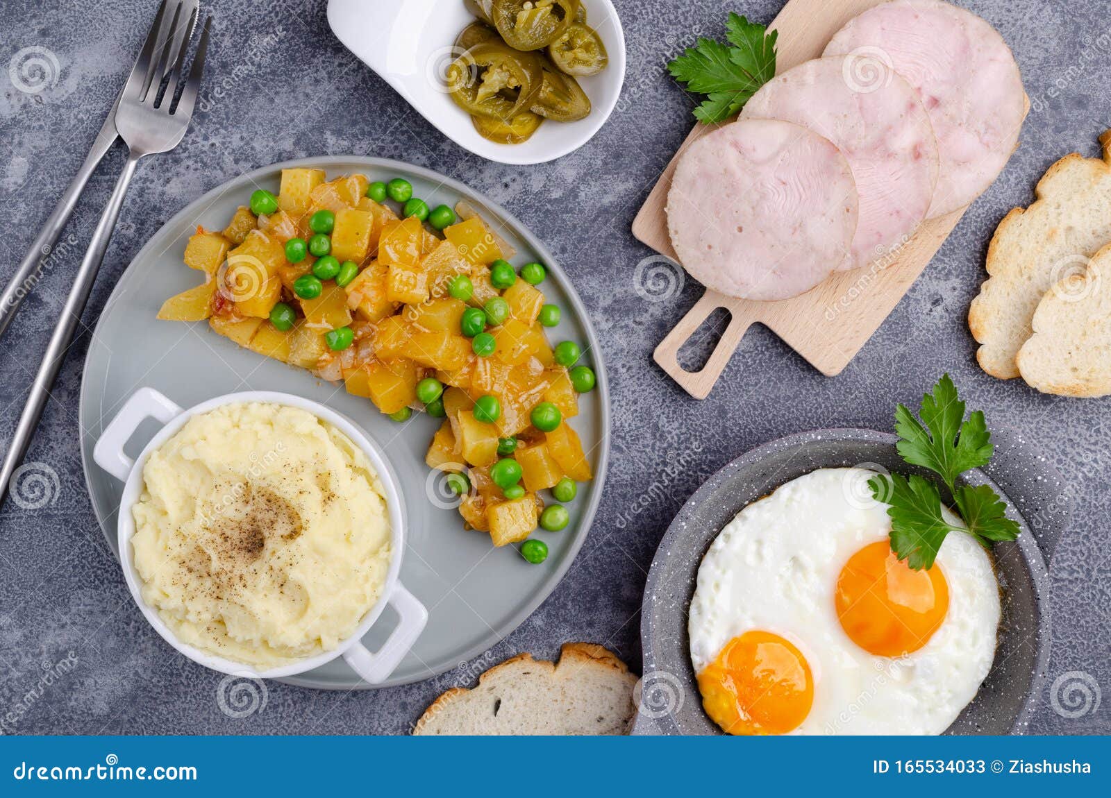 Breakfast serving concept stock image. Image of pepper - 165534033