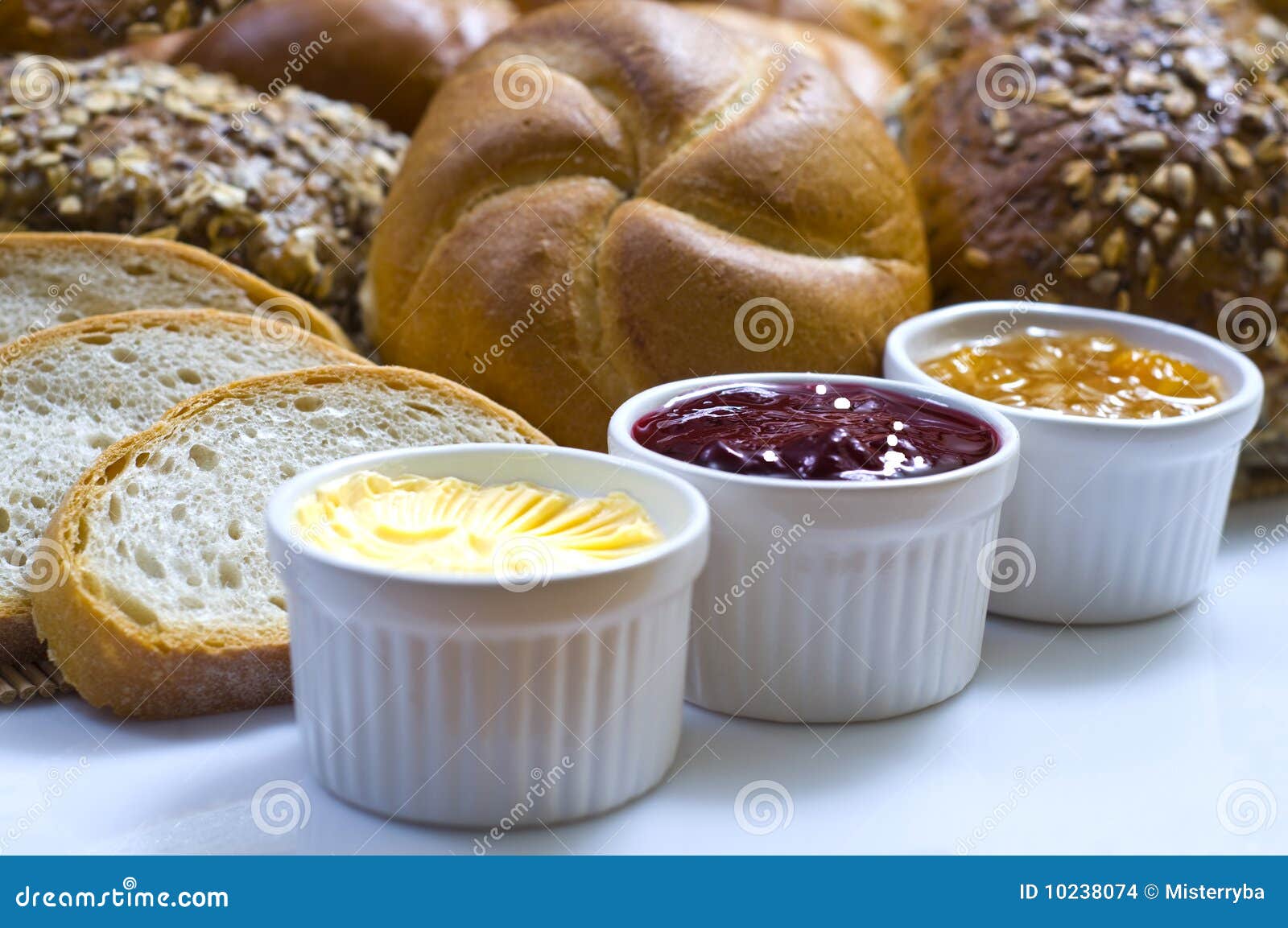 Breakfast set stock photo. Image of table, bread, butter - 10238074