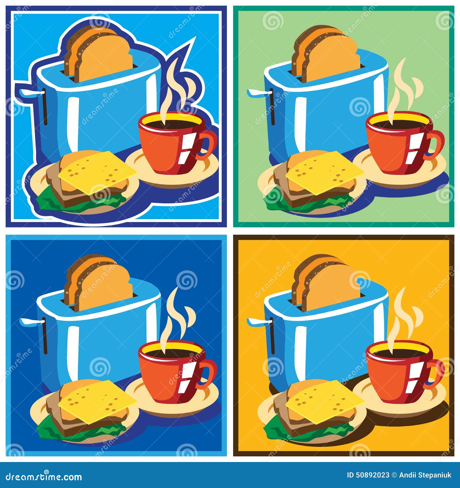 Breakfast set stock vector. Illustration of snack, bars - 50892023