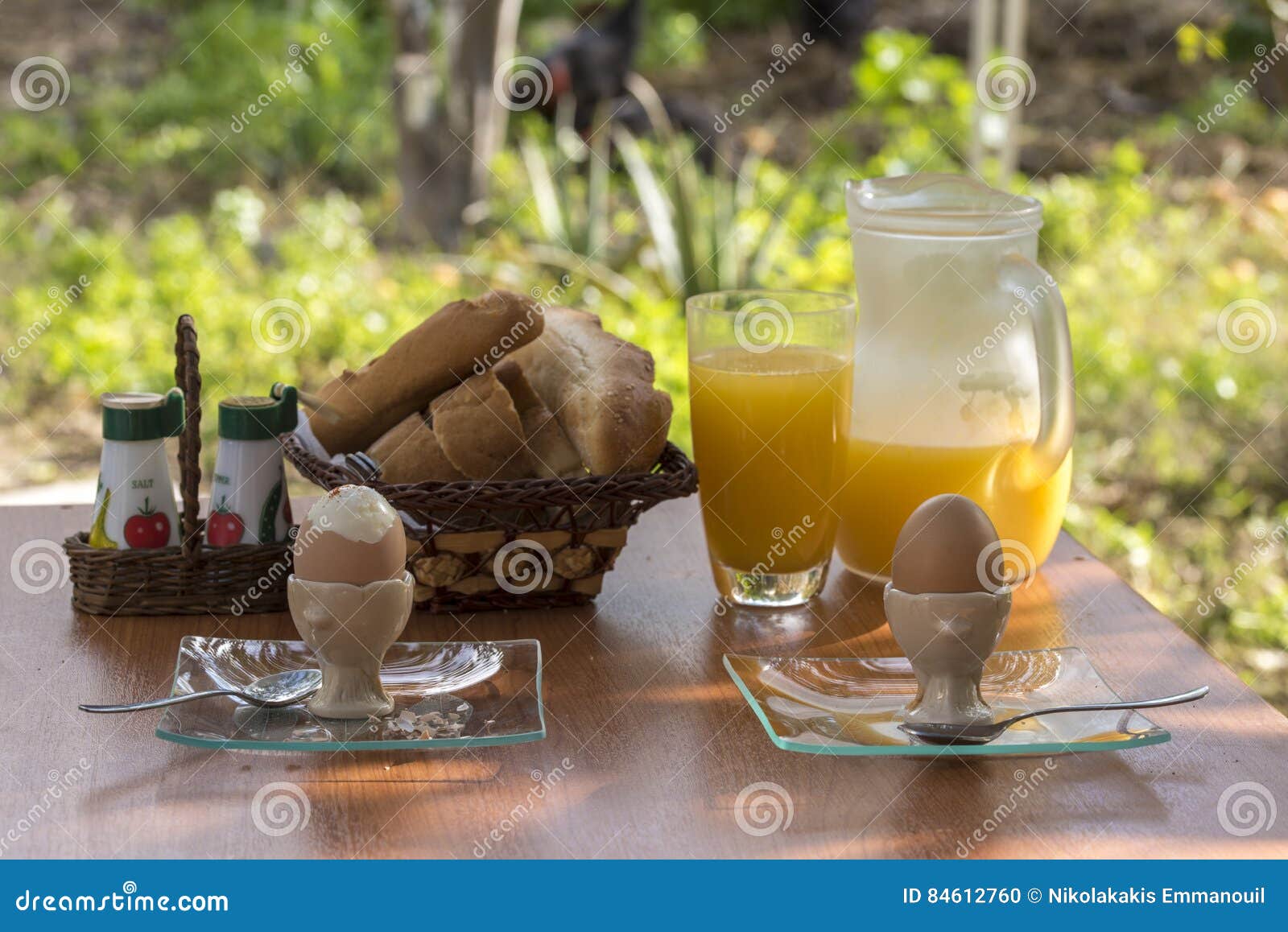 Breakfast setup in a farm stock photo. Image of breakfast - 84612760