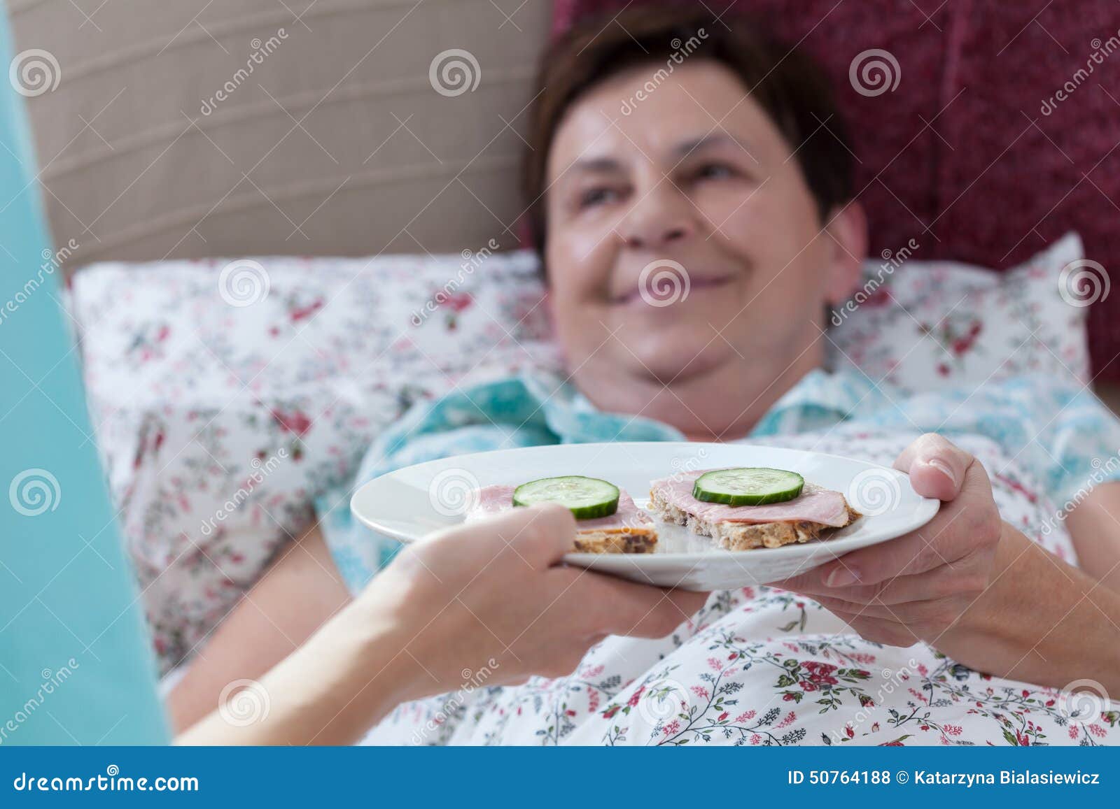 Breakfast for sick woman stock photo. Image of disease - 50764188
