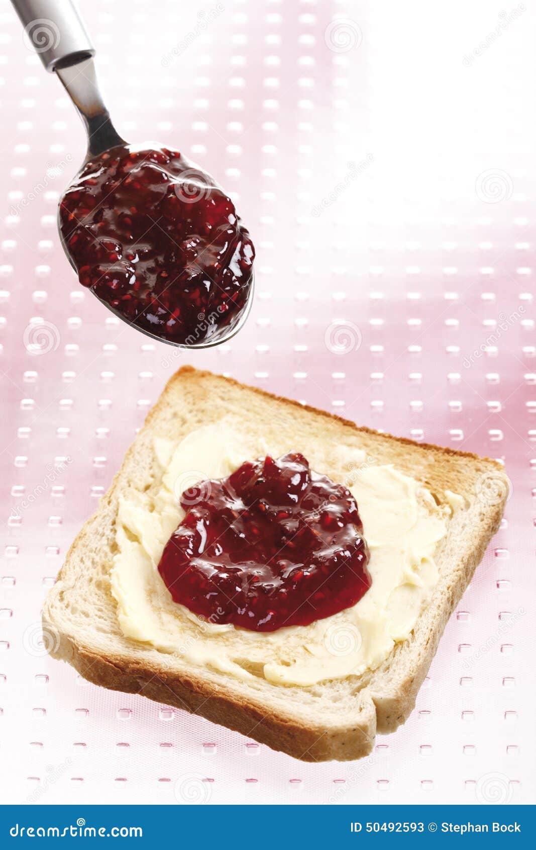 Breakfast, Slice of Toast with Butter and Raspberry Jam Stock Image ... Breakfast, Slice of Toast with Butter and Raspberry Jam Stock Image ...