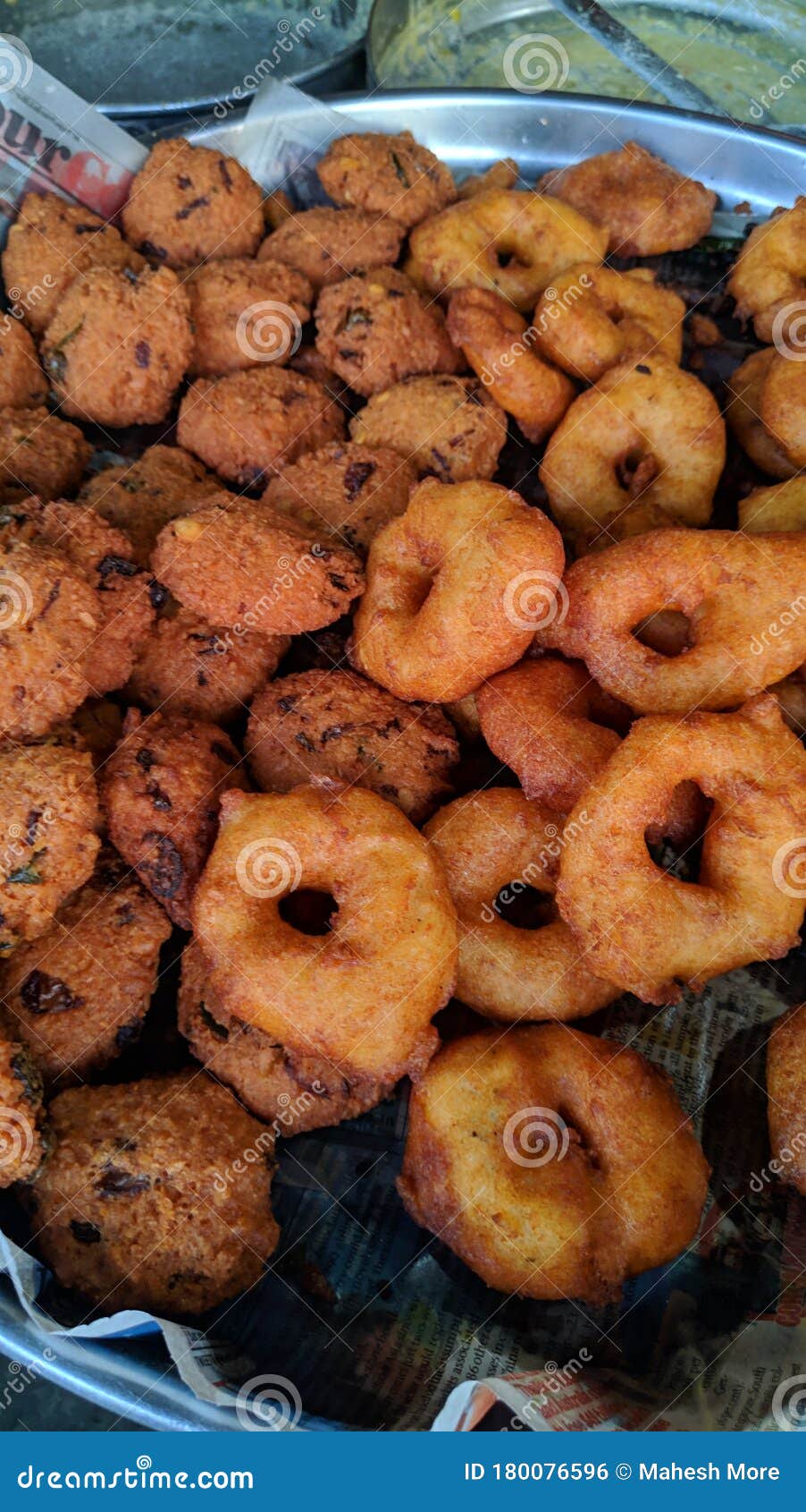 Breakfast with South Indian Food Medi Wada and Dal Wada Stock Photo ...