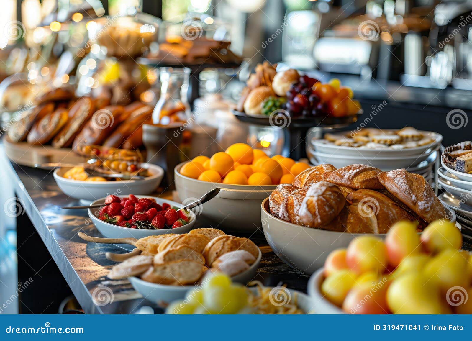Breakfast Spread in a Luxury Hotel Restaurant Stock Image - Image of ...