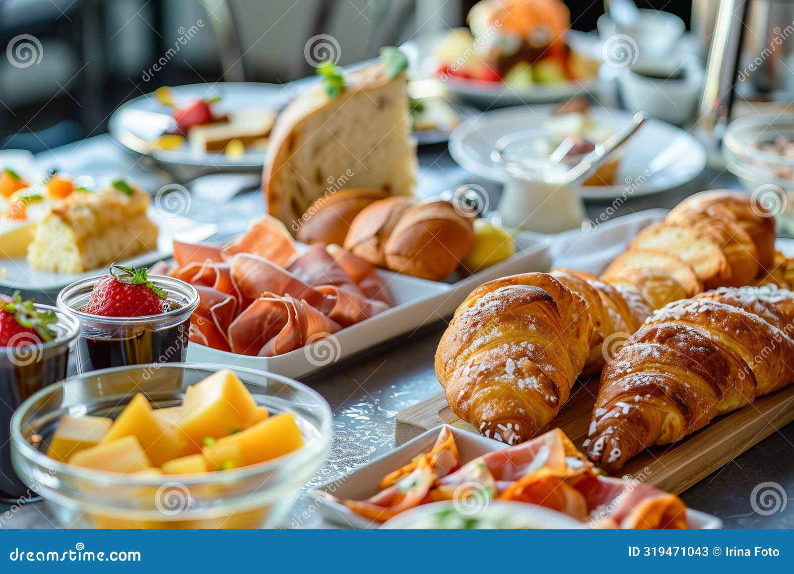 Breakfast Spread in a Luxury Hotel Restaurant Stock Image - Image of ...