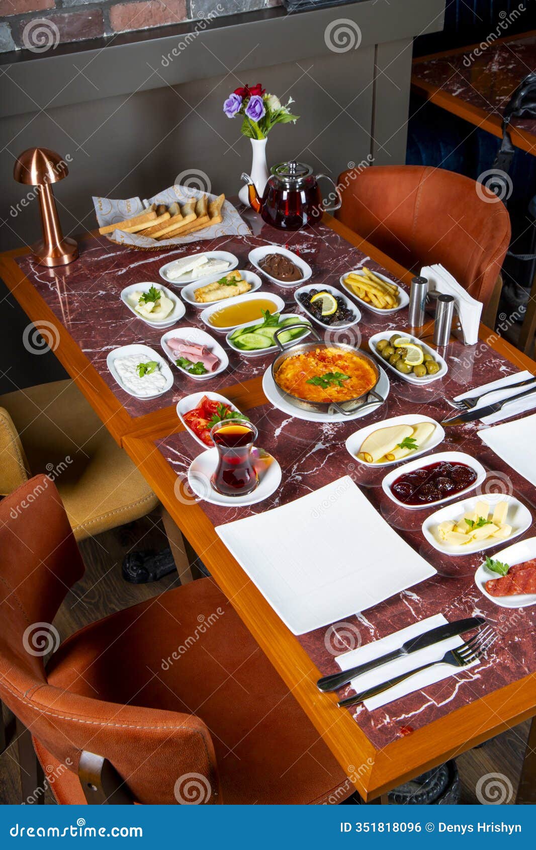 Breakfast Spread on a Table Featuring Various Dishes and Drinks at a ...