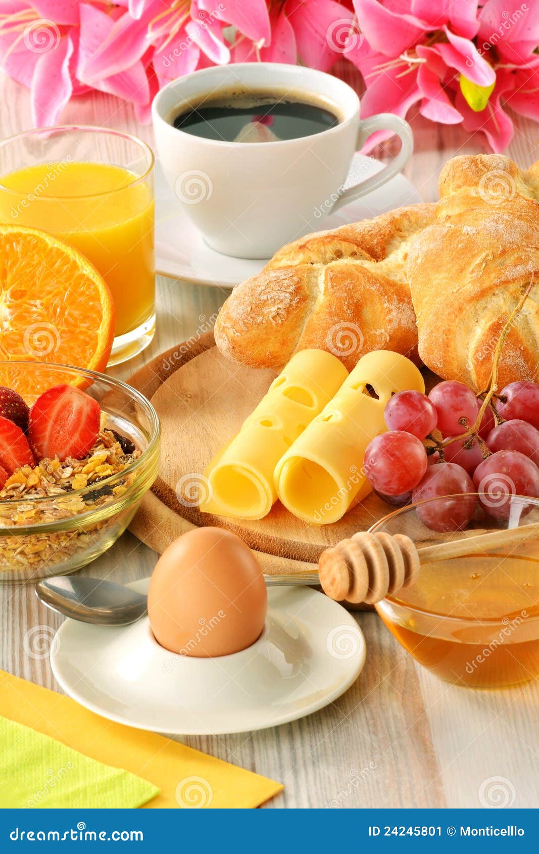 Breakfast on the table stock image. Image of morning - 24245801