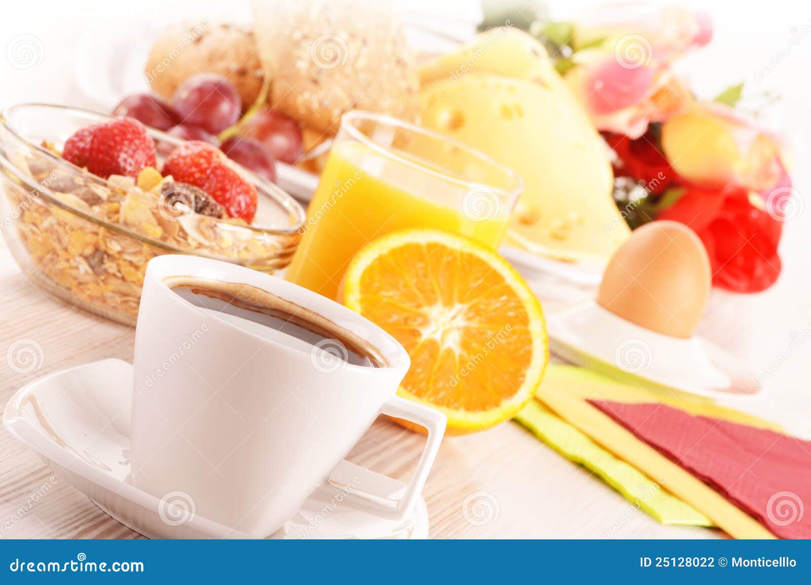 Breakfast on the table stock photo. Image of beverage - 25128022
