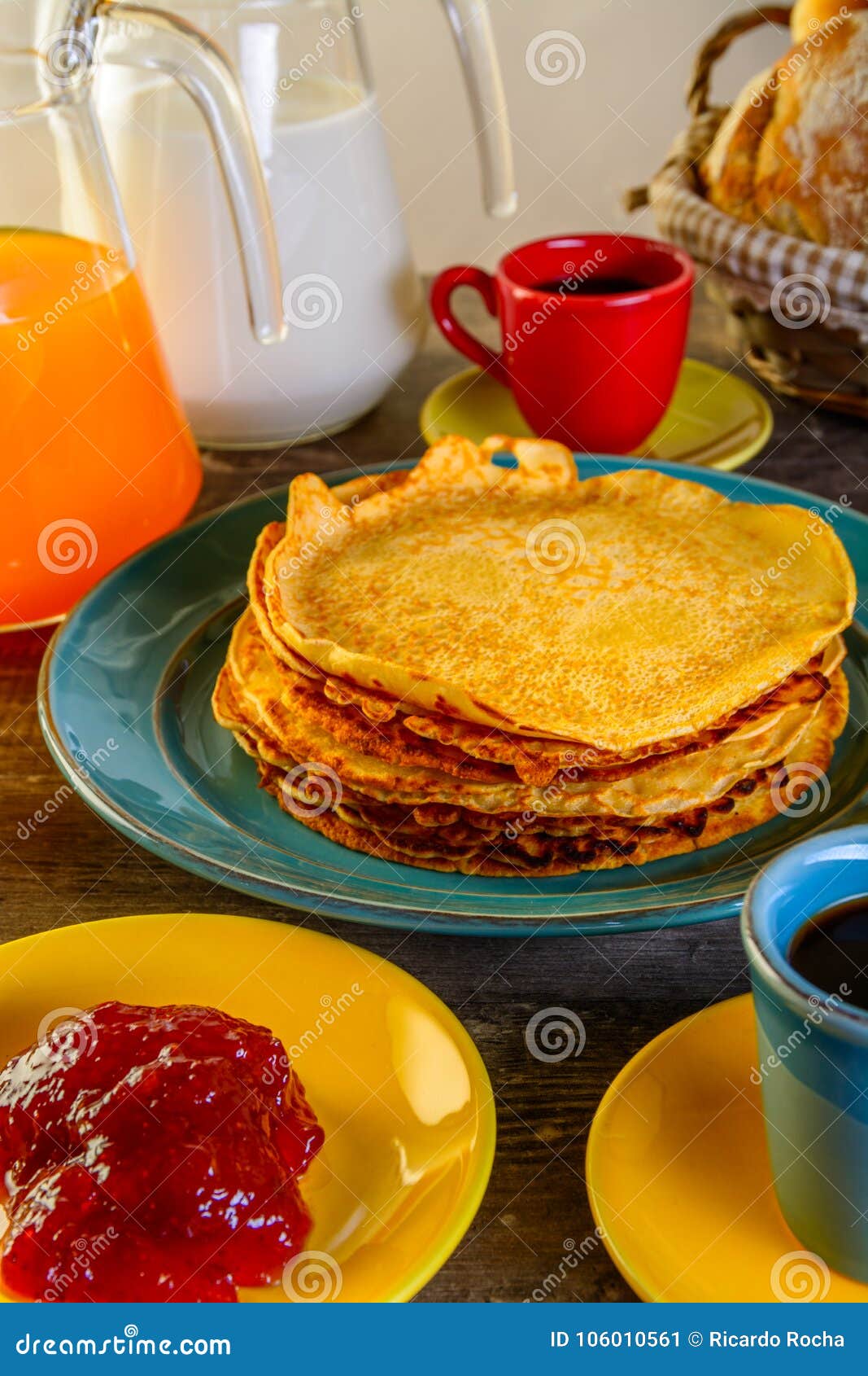 Breakfast table full set stock image. Image of kitchen - 106010561