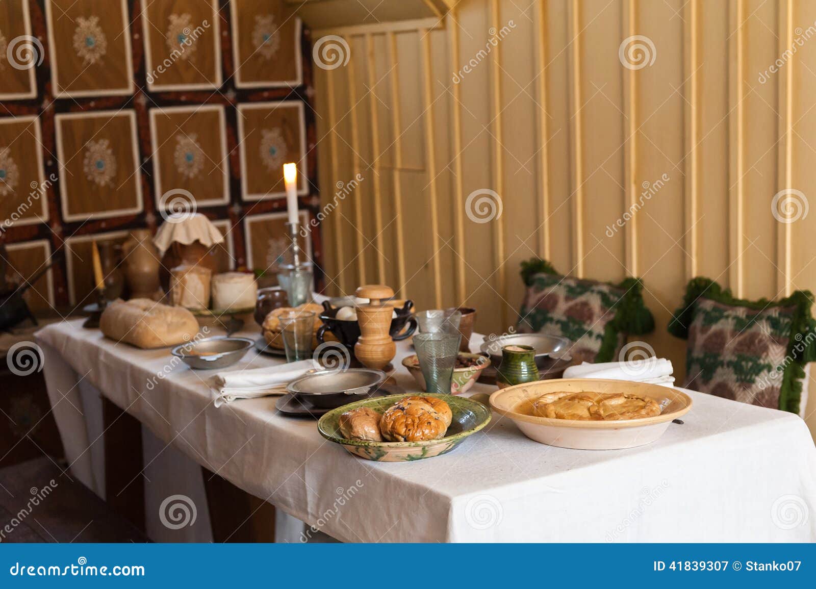 Breakfast table stock image. Image of cooking, countryside - 41839307
