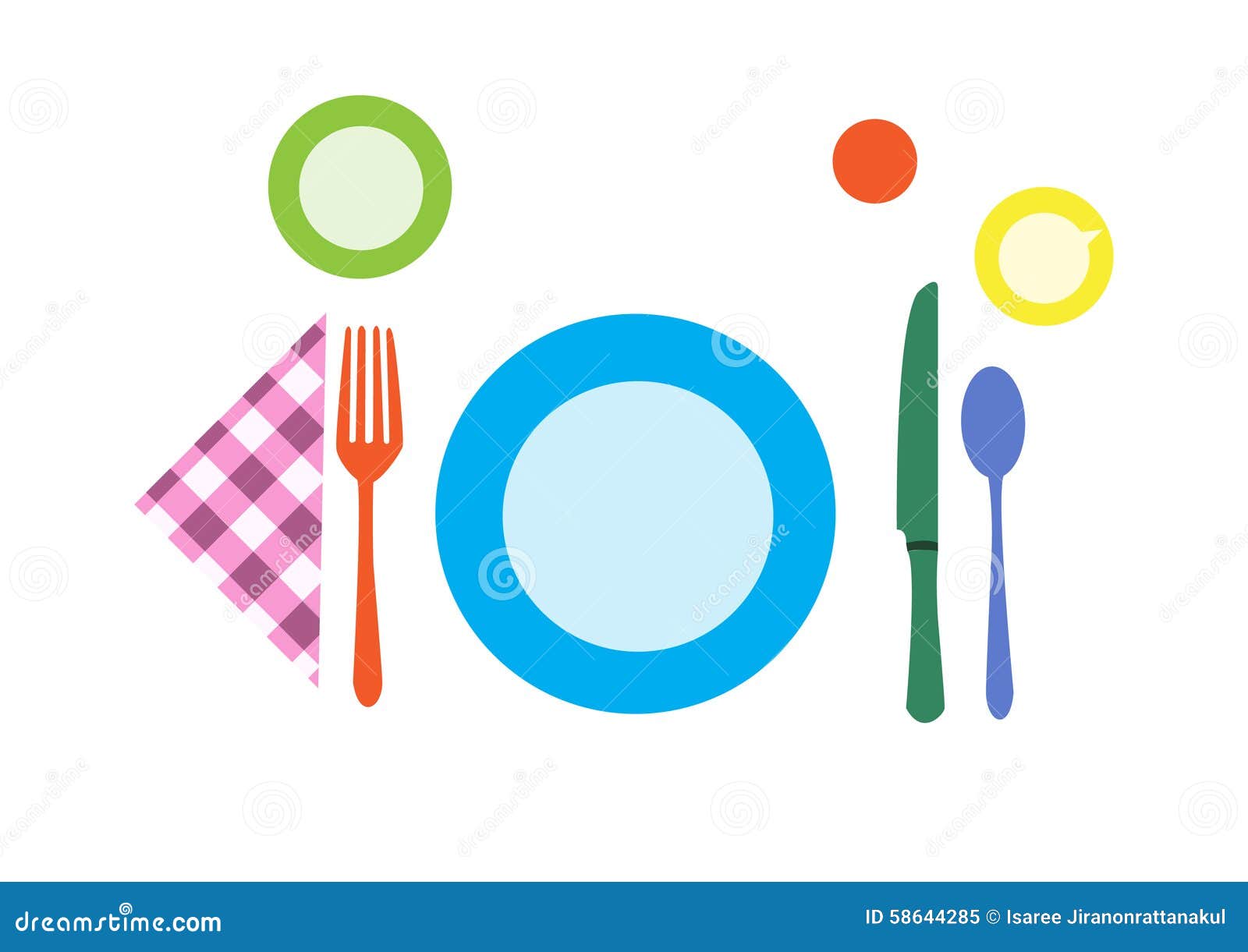 Breakfast Table setting stock illustration. Illustration of dinner ...
