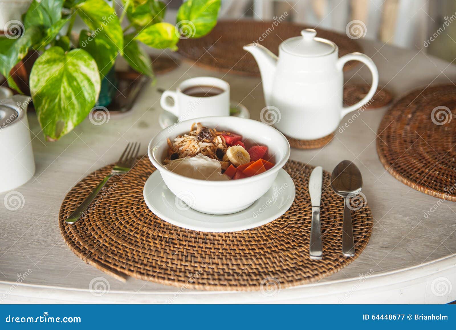 Breakfast table stock image. Image of brew, espresso - 64448677