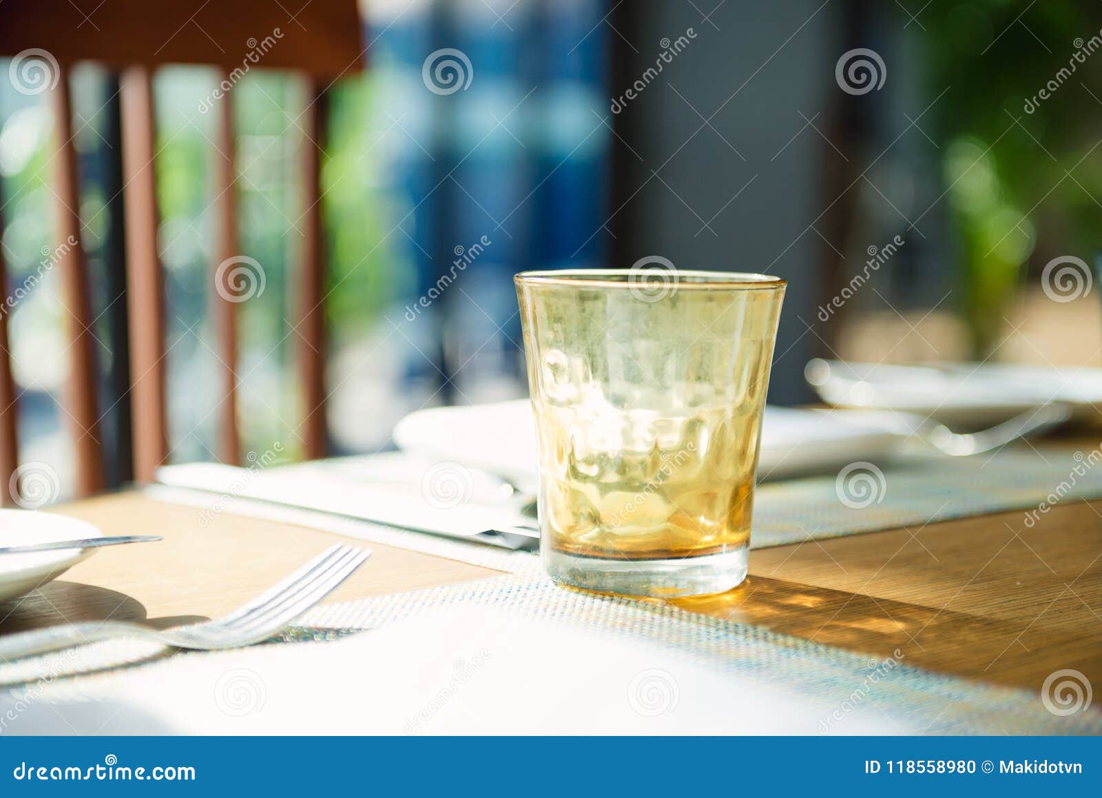 Breakfast Table on Sunny Morning Stock Photo - Image of summer, napkin ...