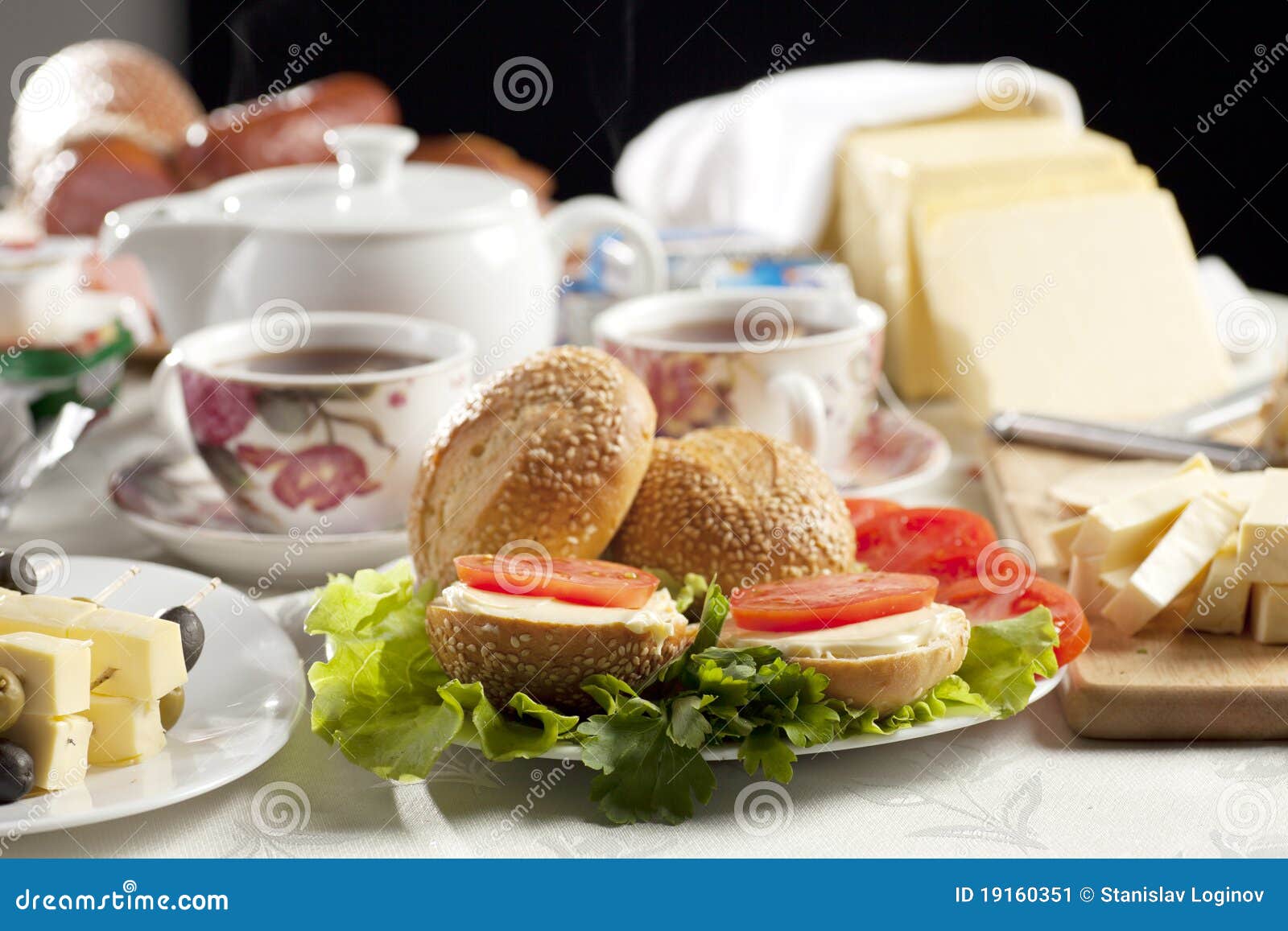 Breakfast tea stock image. Image of pastry, cuts, bread - 19160351