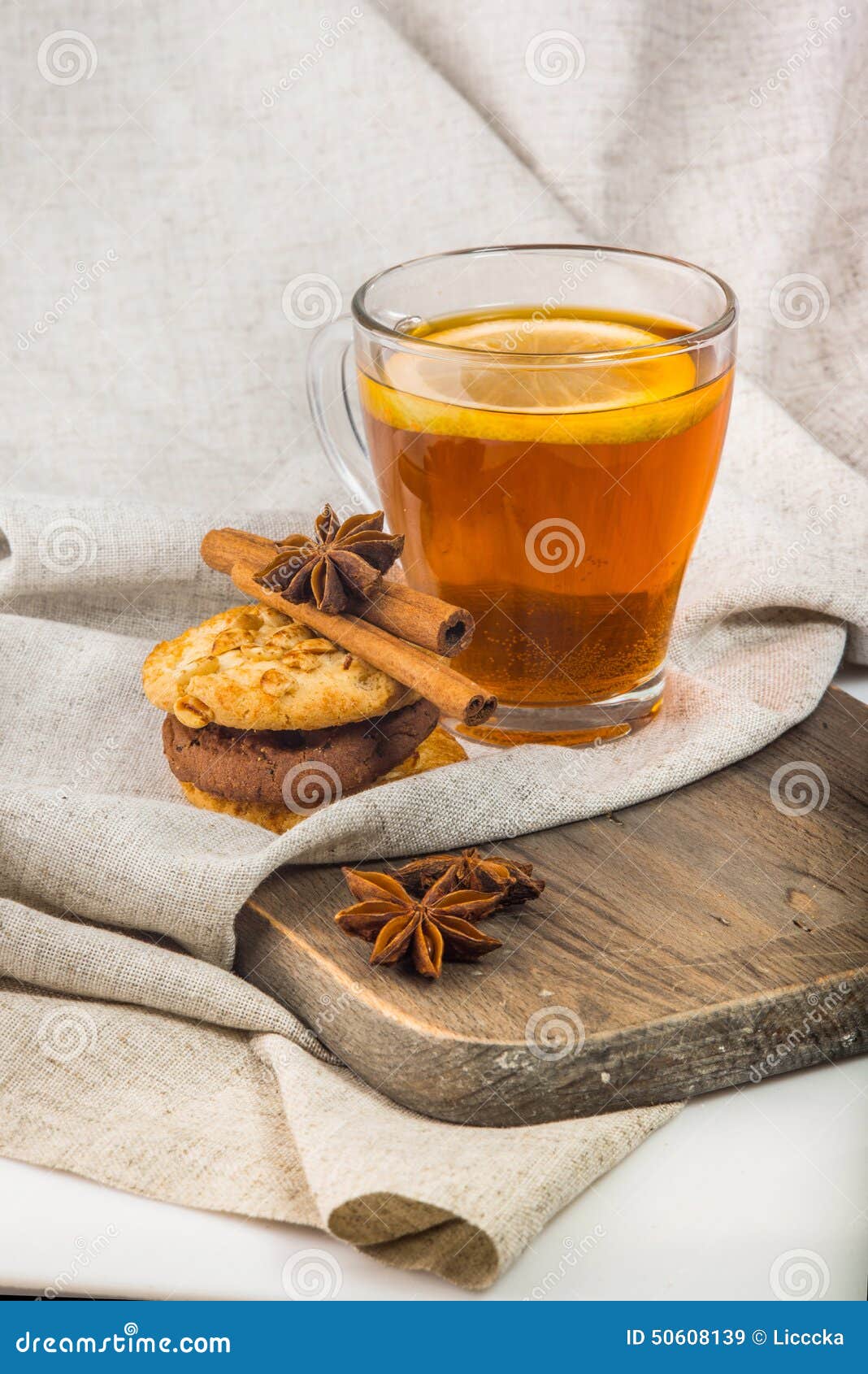 Breakfast with Tea and Biscuits Stock Image - Image of brown, pastry ...
