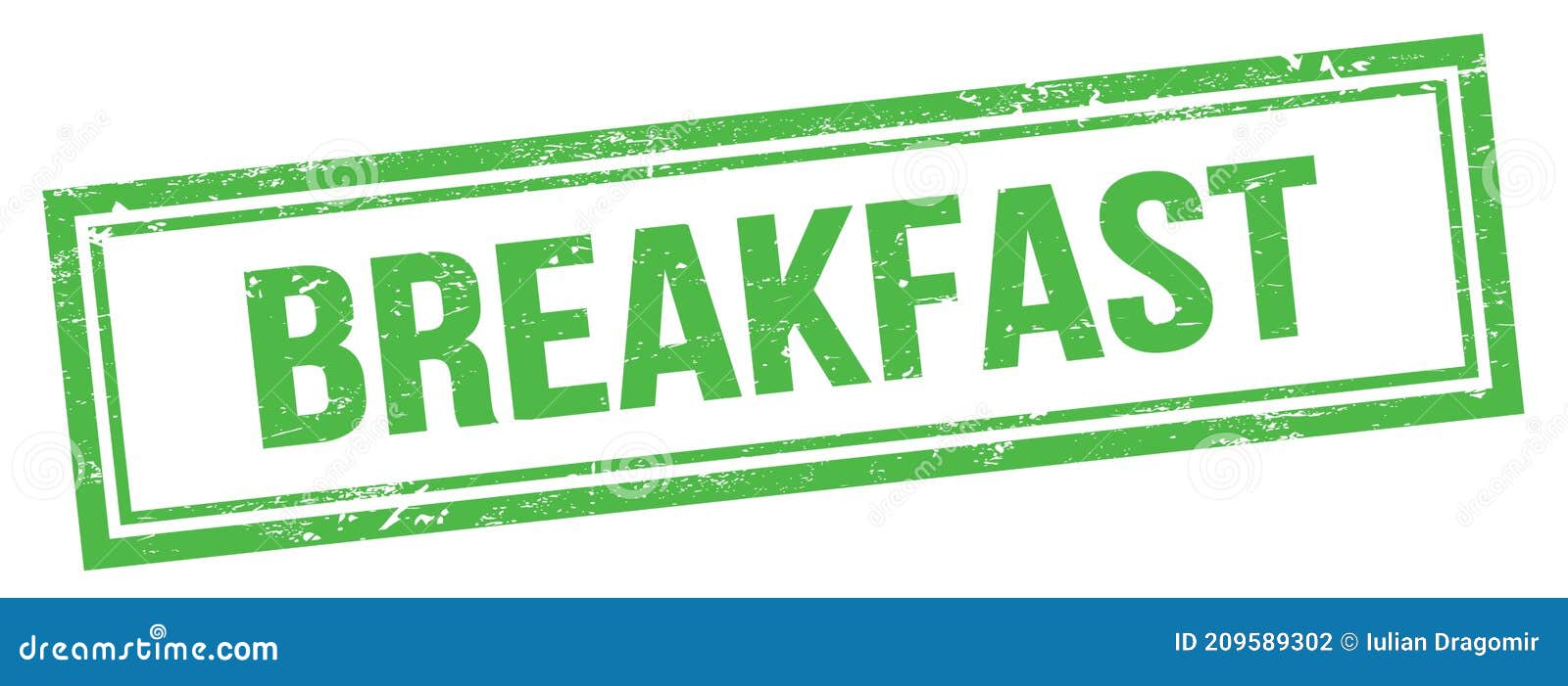 BREAKFAST Text on Green Grungy Vintage Stamp Stock Illustration ...