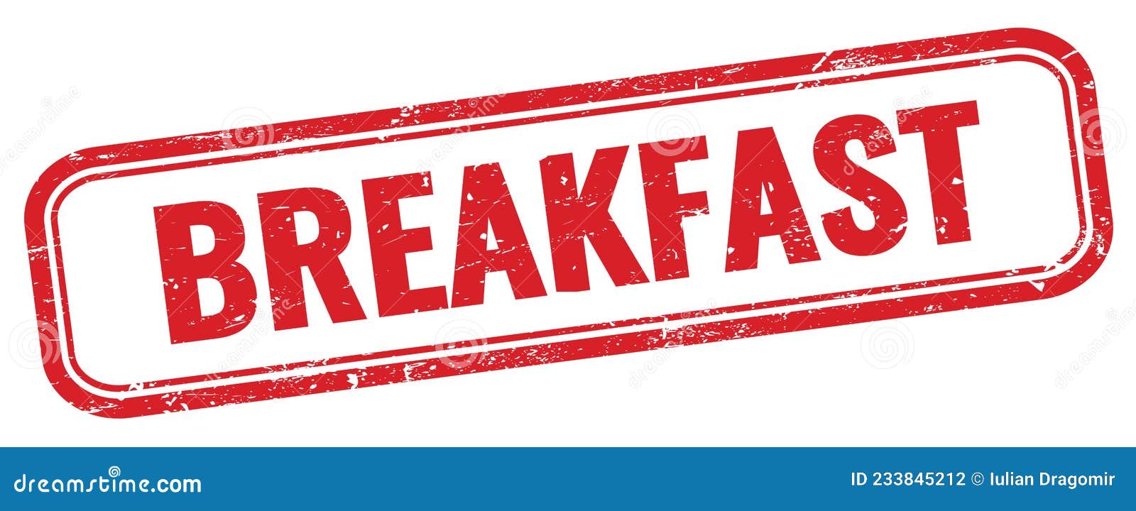 BREAKFAST Text on Red Grungy Stamp Stock Illustration - Illustration of ...
