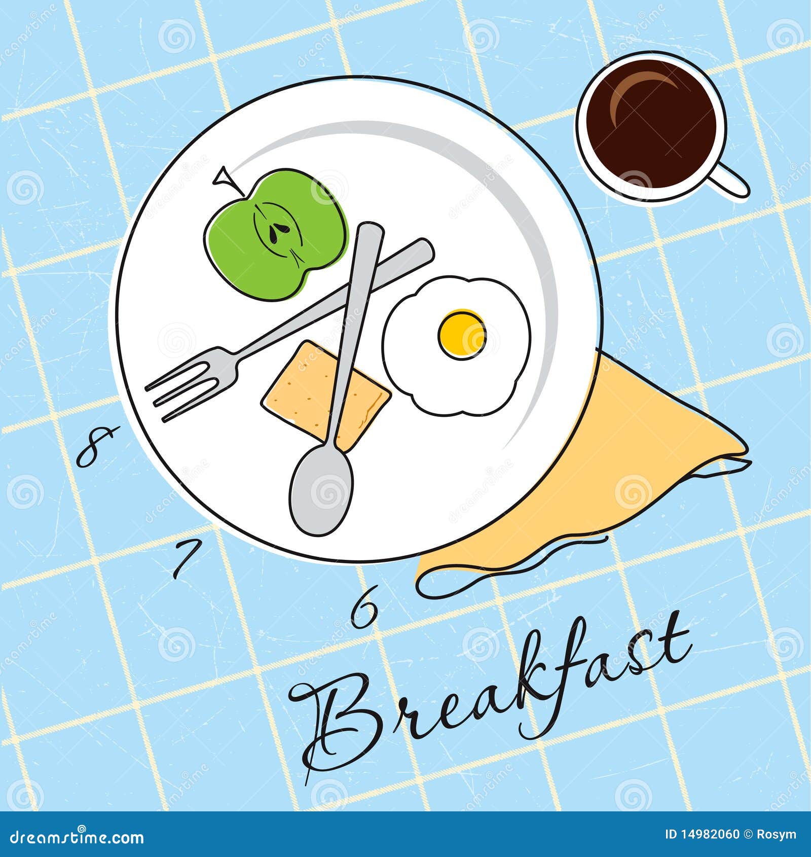 Breakfast time stock vector. Illustration of breakfast - 14982060