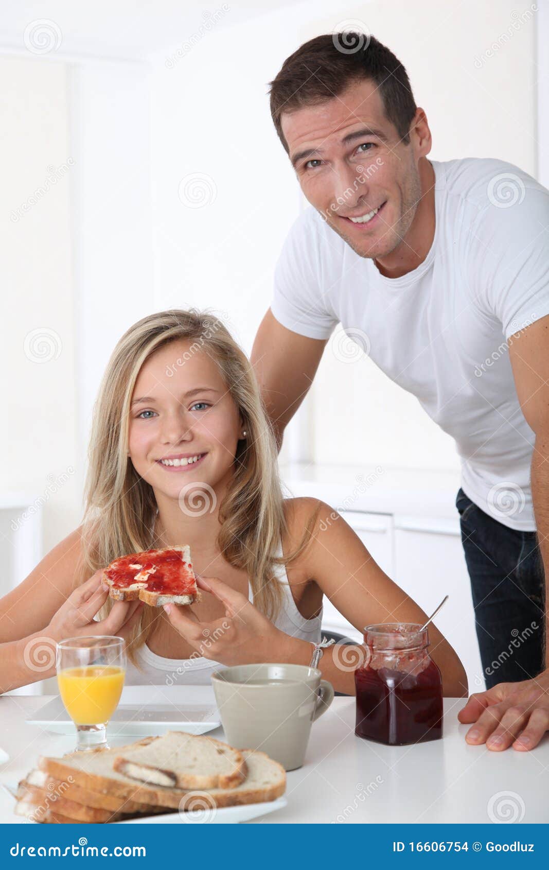 Breakfast time stock photo. Image of family, beautiful - 16606754