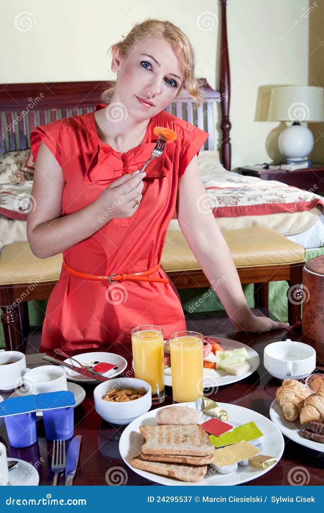 Breakfast time stock image. Image of lifestyle, attractive - 24295537