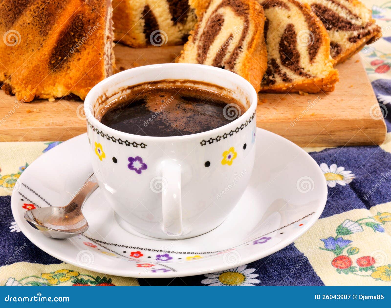 Breakfast time stock image. Image of powdered, sponge - 26043907