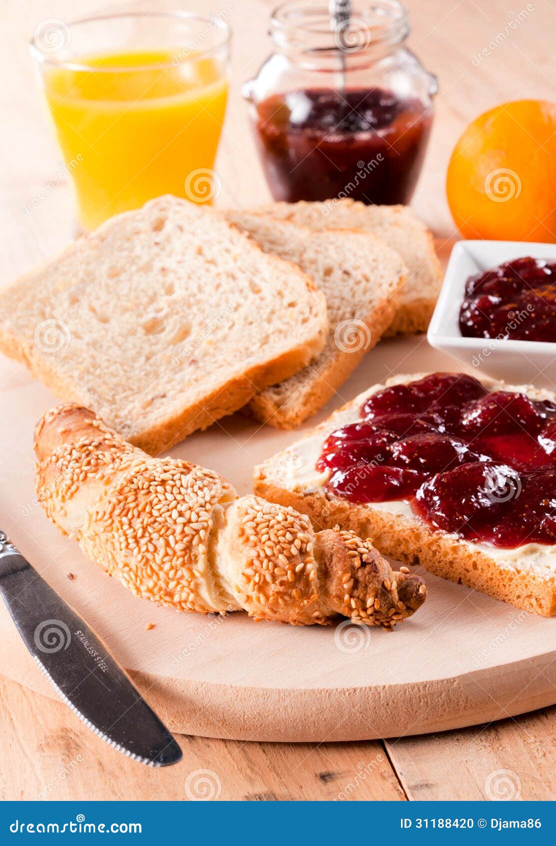 Breakfast time stock photo. Image of buttery, drink, dough - 31188420