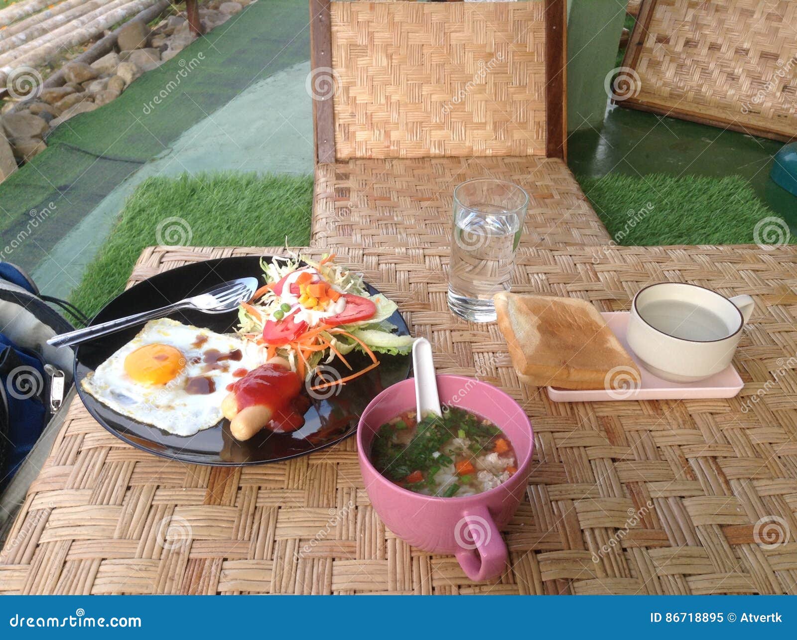 Breakfast time stock image. Image of note, berries, sheet - 86718895