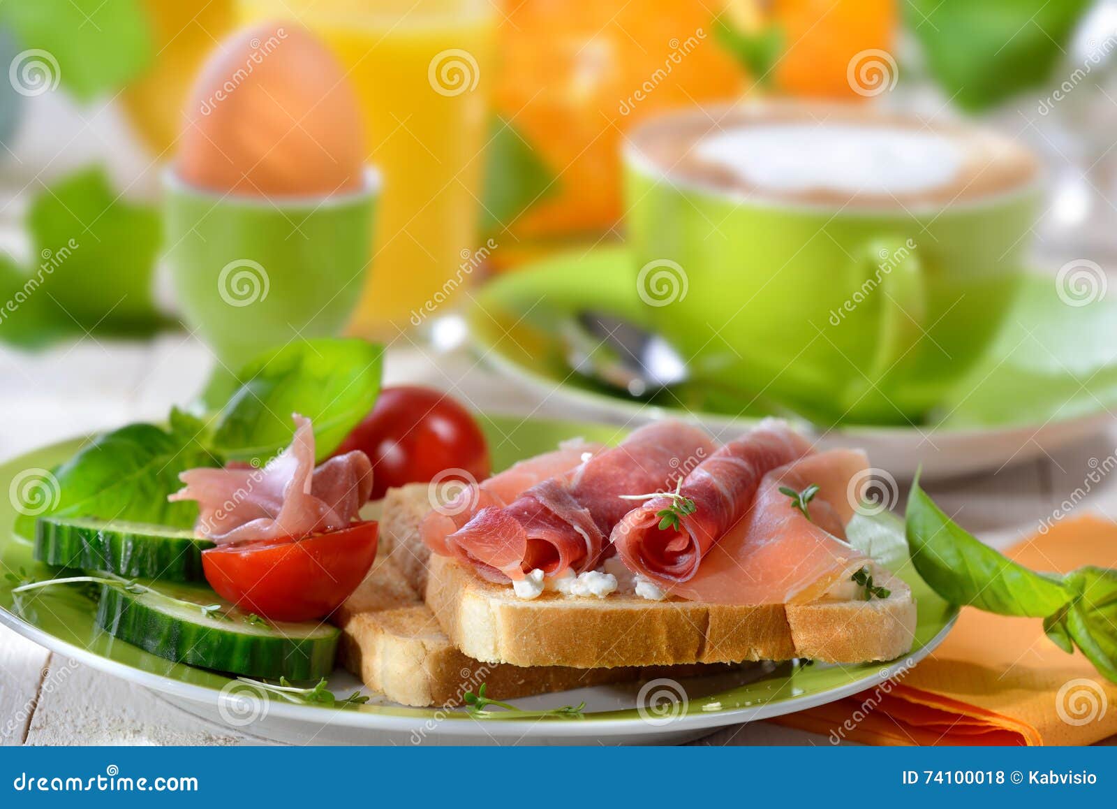 Breakfast time stock photo. Image of healthy, light, daytime - 74100018
