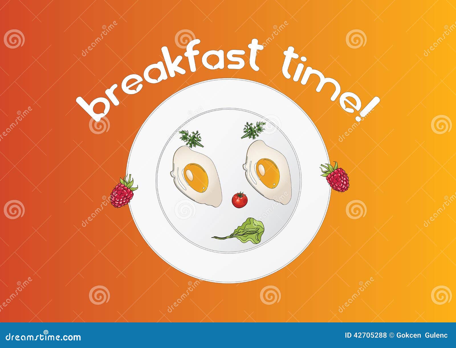 Breakfast Time stock vector. Illustration of background - 42705288