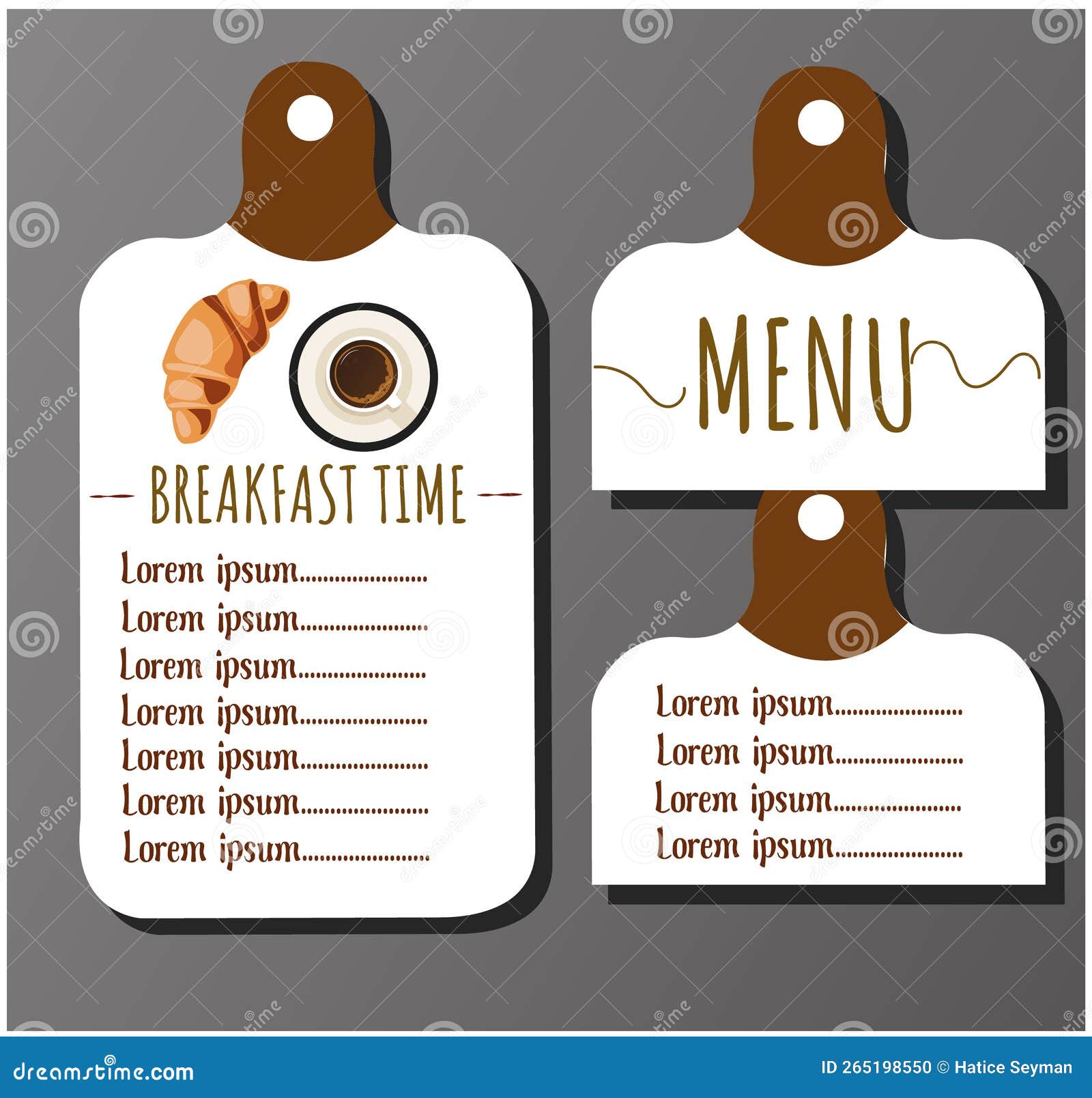 Breakfast time menu stock illustration. Illustration of text - 265198550