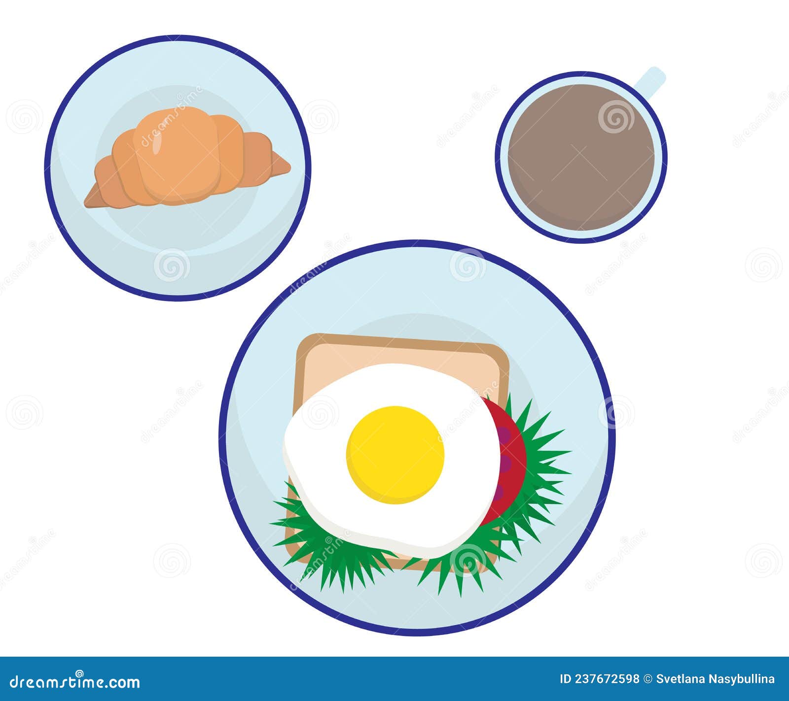 Breakfast Time Vector Illustration for Design Stock Vector ...
